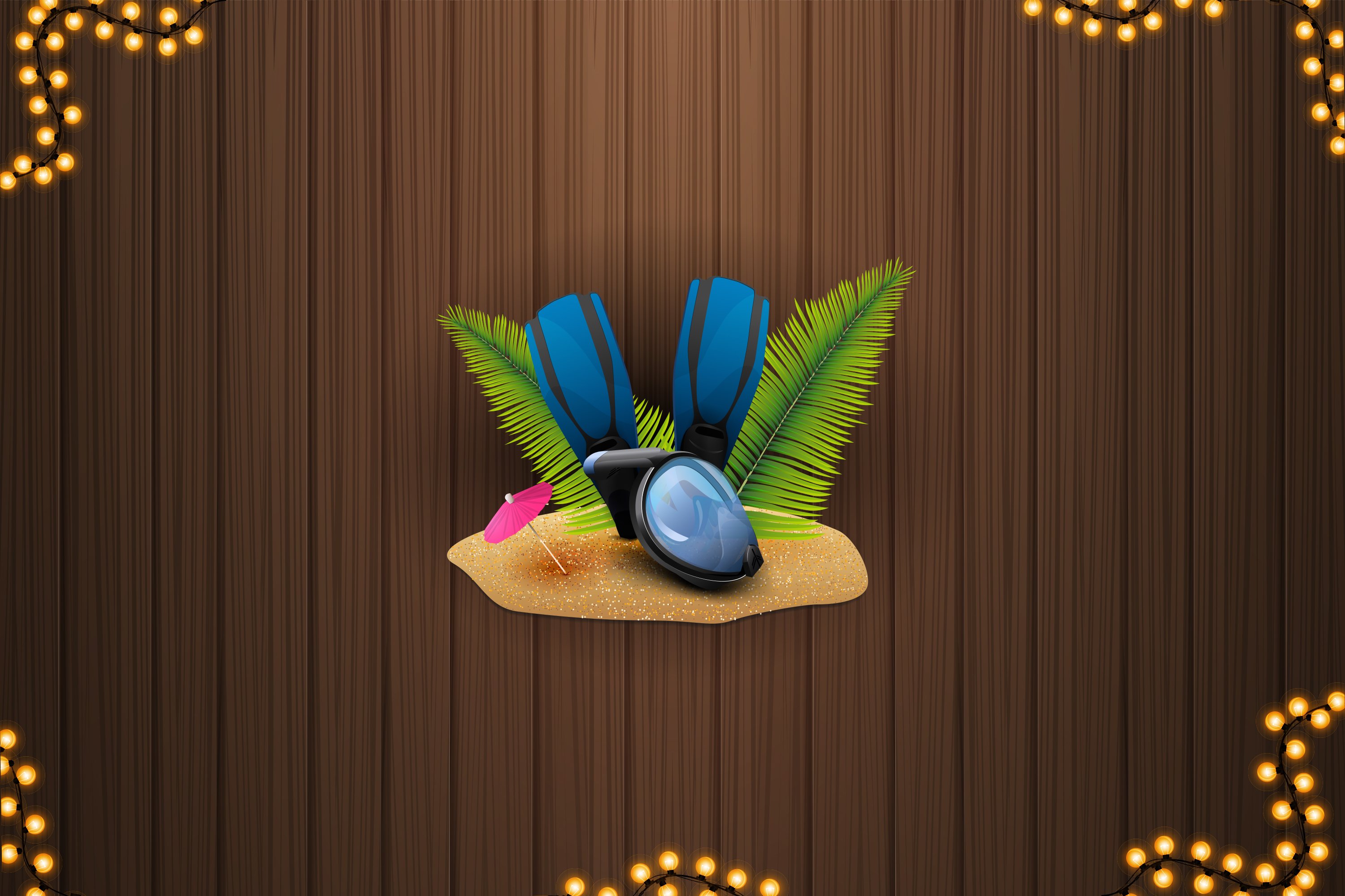 Summer volumetric vector icons (674207) | Illustrations | Design Bundles