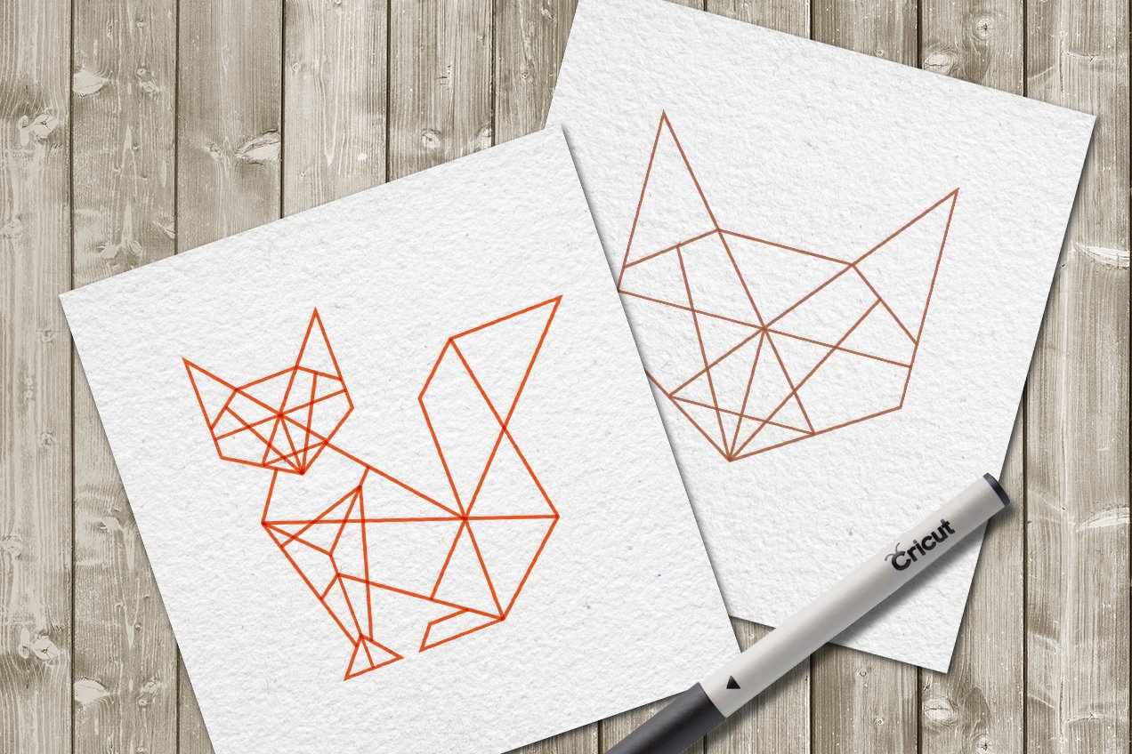 Geometric Fox Drawing