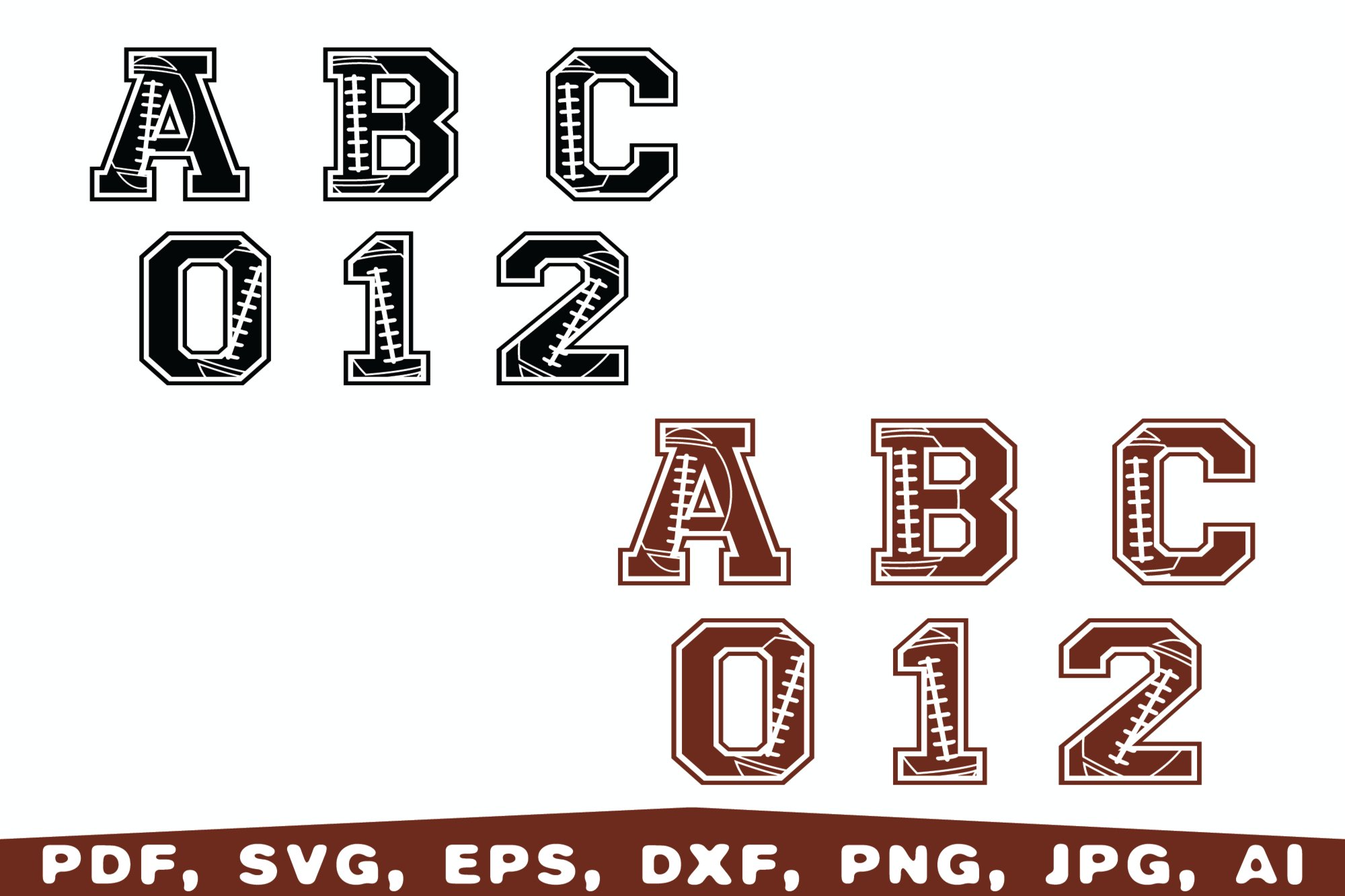 Football Number Font