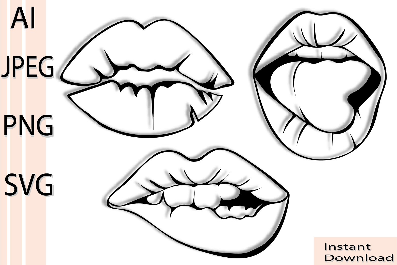 Lips Outline Png