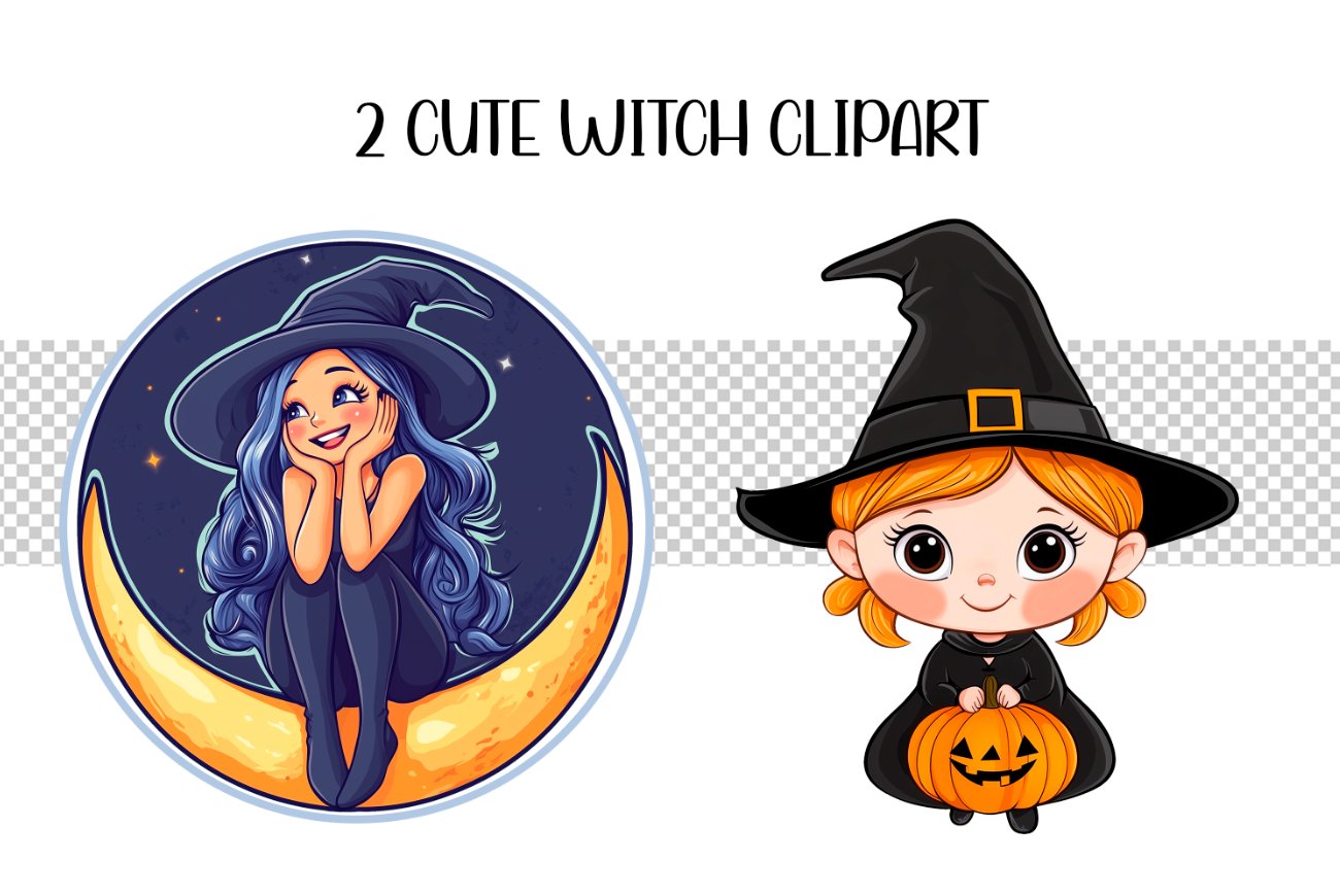 Halloween Cute Witch Clip Art