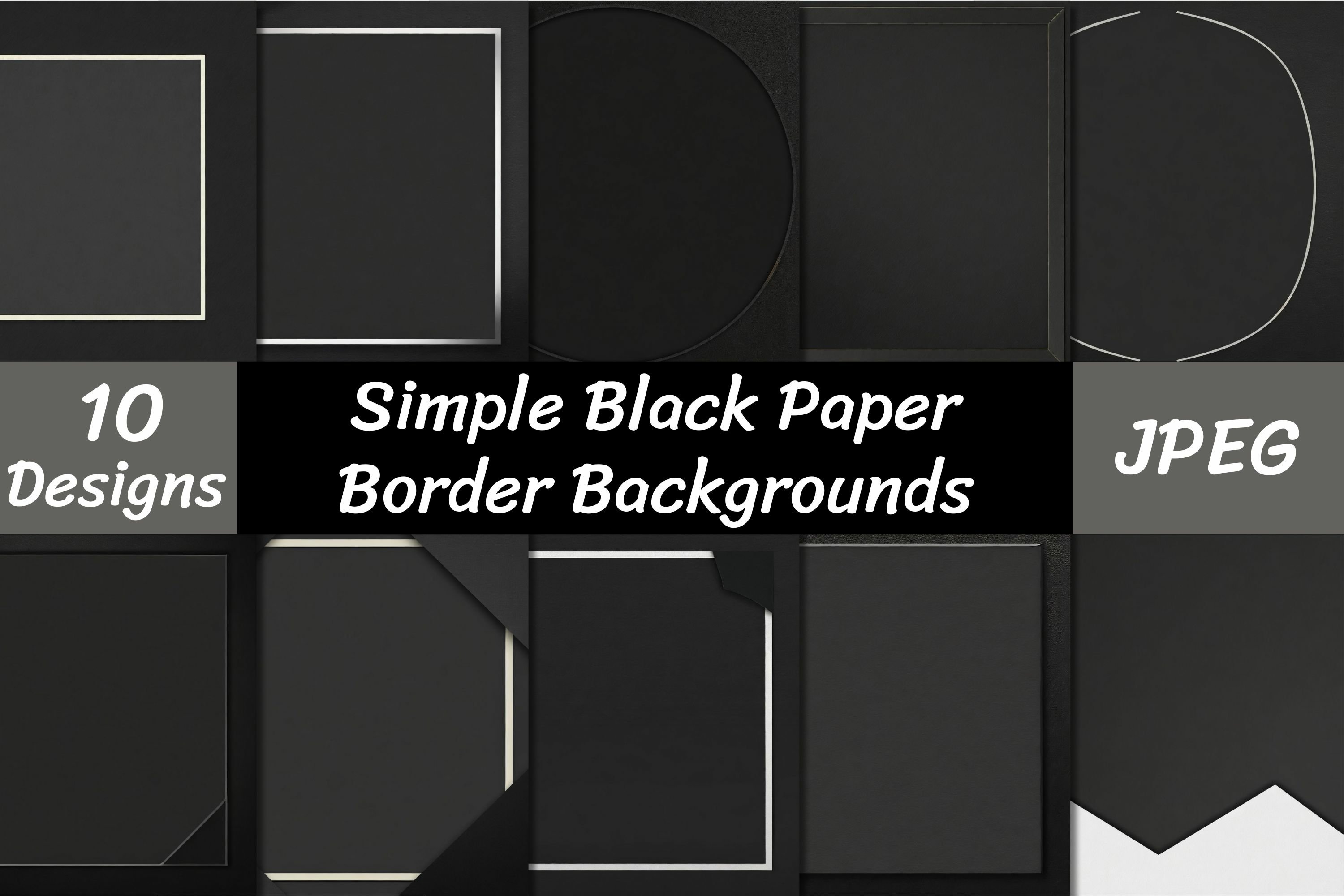 Simple Thin Black Borders For Papers