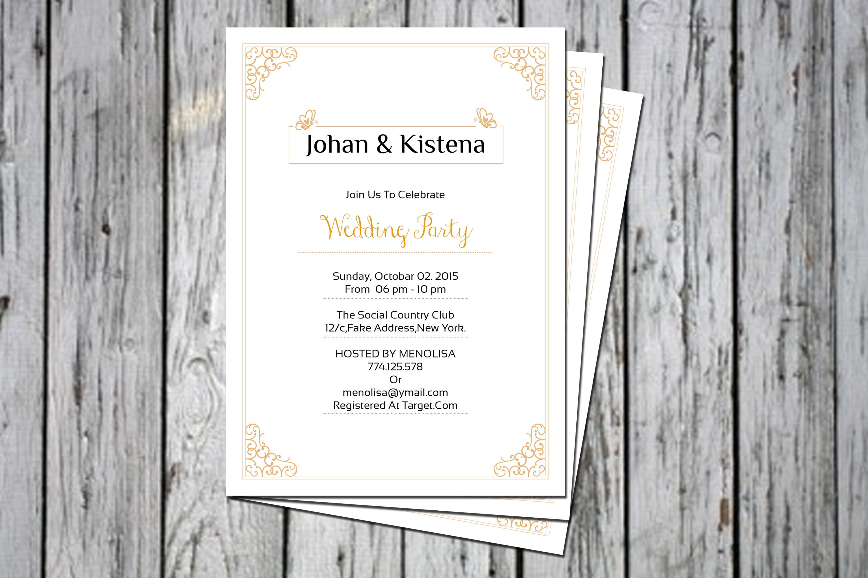 Target Wedding Invitations Template
