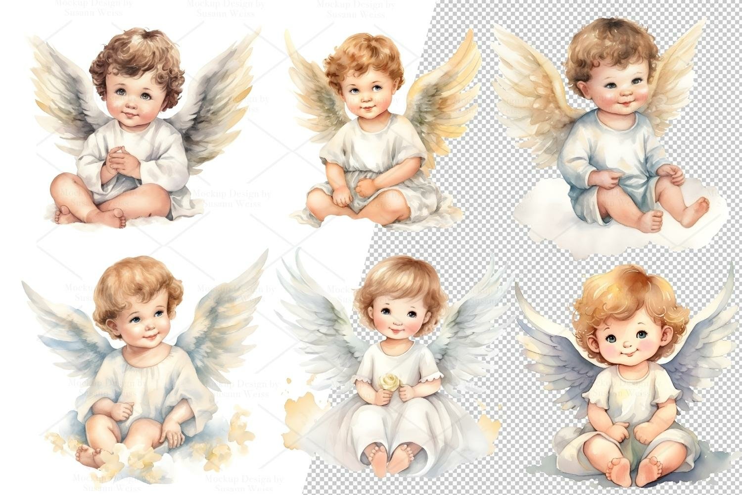 Pink Baby Angels Background