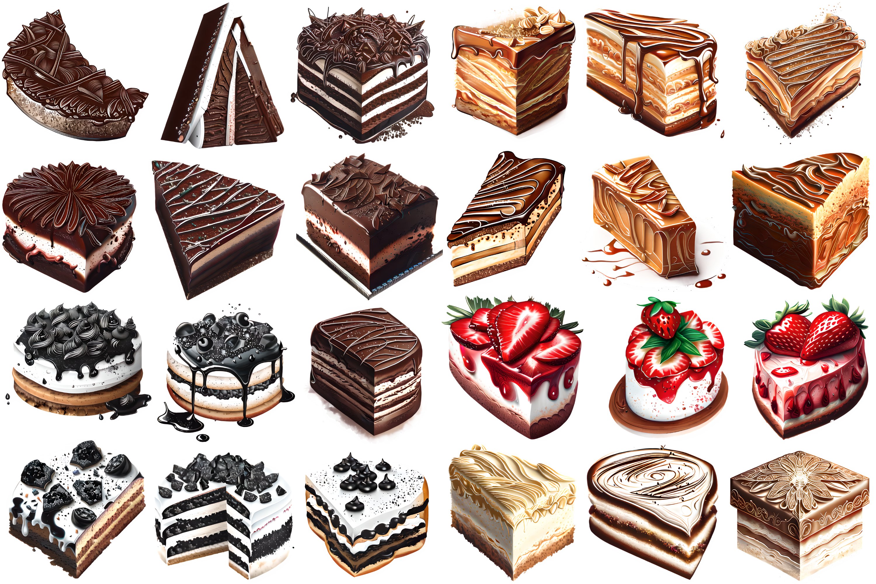 Chocolate Cake Slice Clip Art