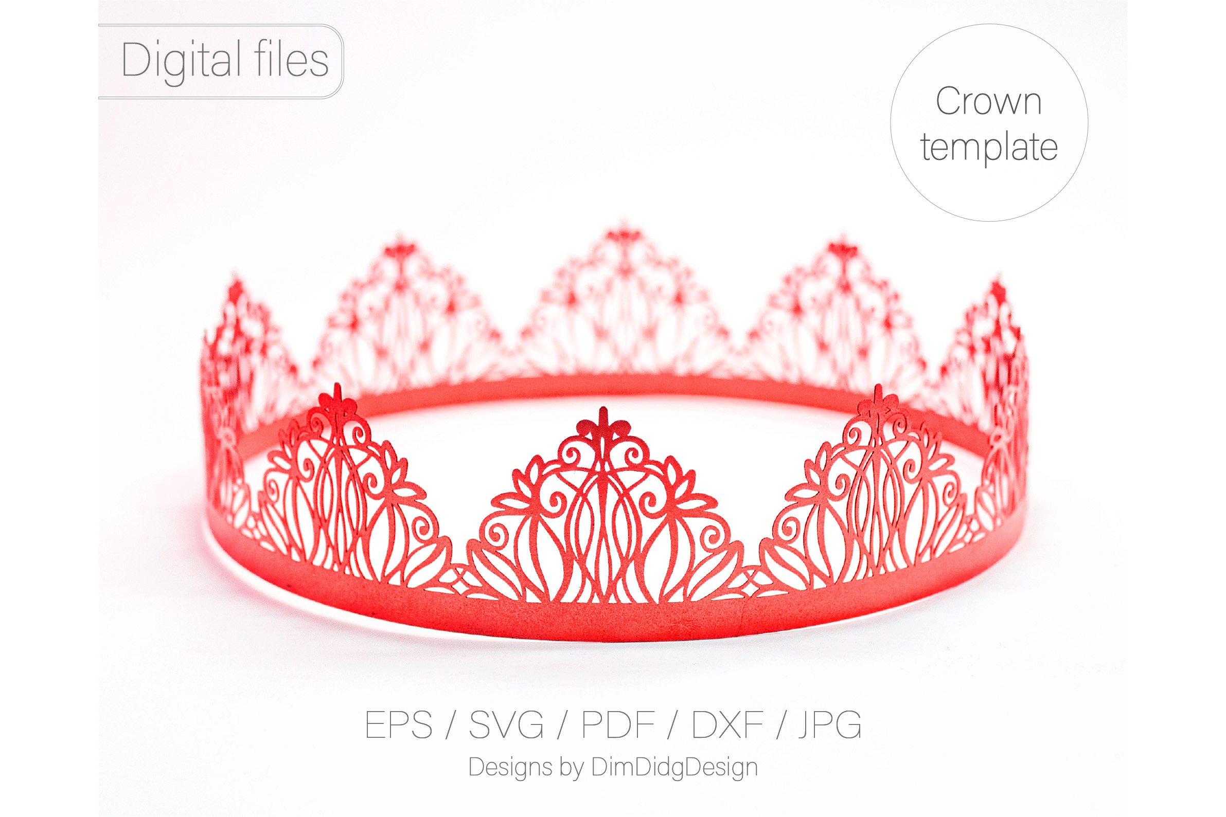 Red Princess Crown Template