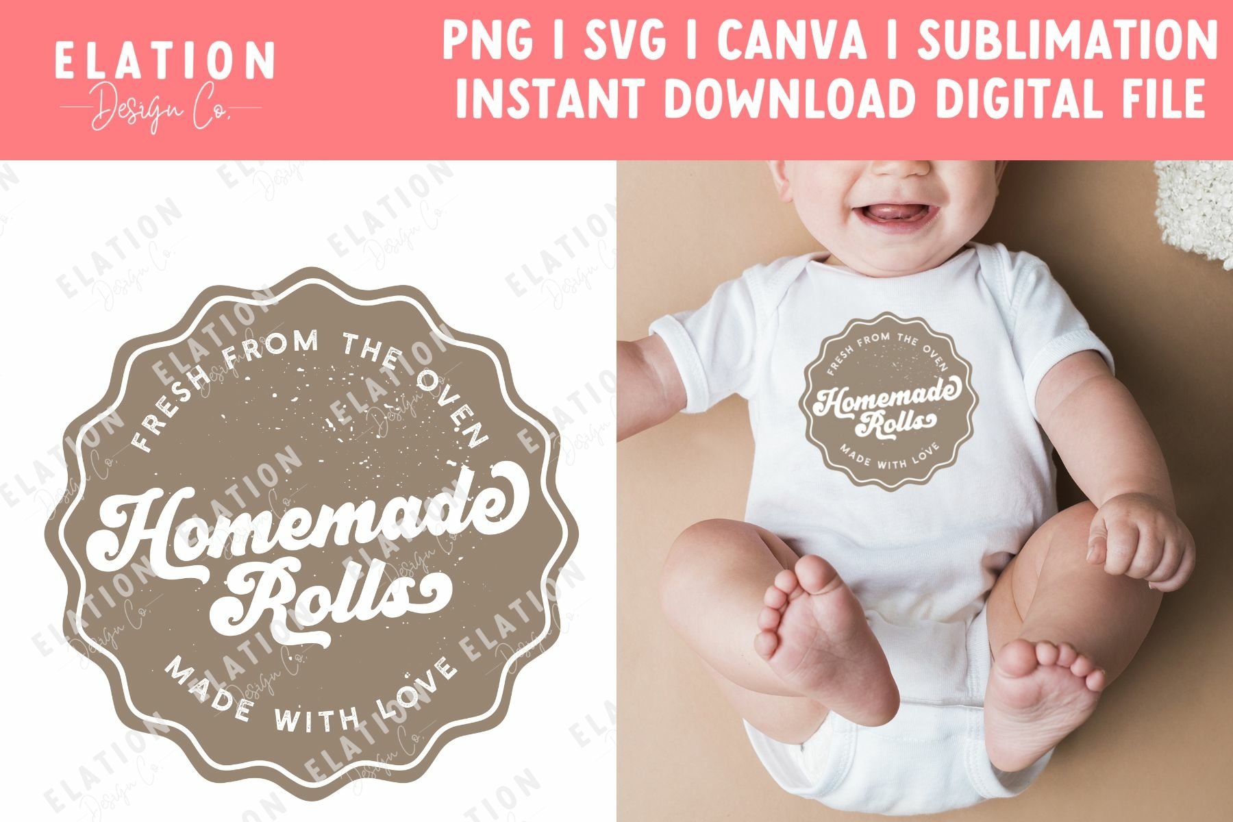 Homemade Rolls Infant svg png (2241180) | SVGs | Design Bundles