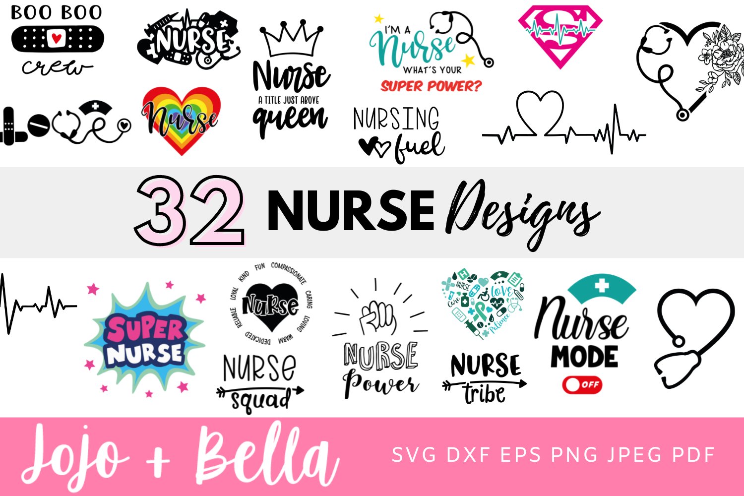 Nurse SVG Bundle - 32 Designs