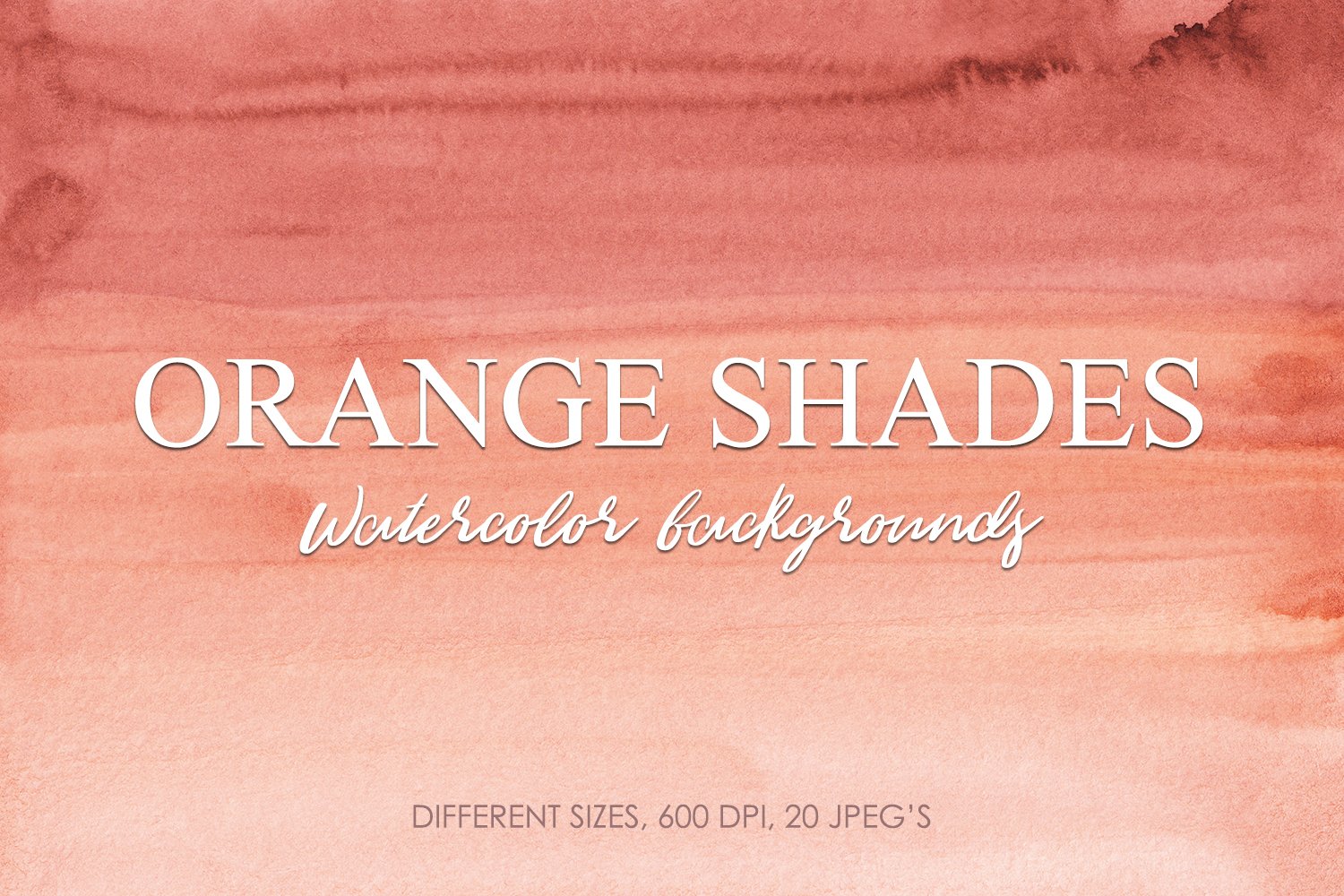 20 Orange Watercolor Backgrounds, Hand Painted Textures (2126950 ...