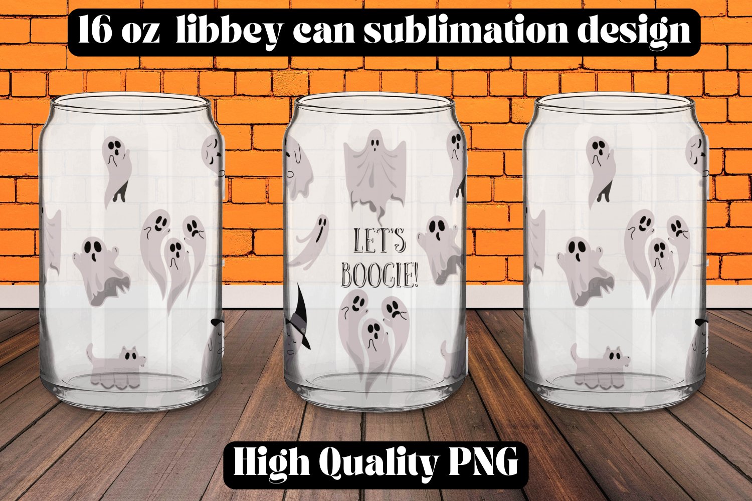 Spooky Season Ghosties 16 oz libbey can Sublimation (2136128) | SVGs ...