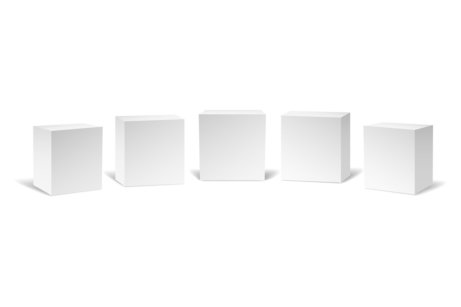 Realistic white cubes (1363340) | Illustrations | Design Bundles