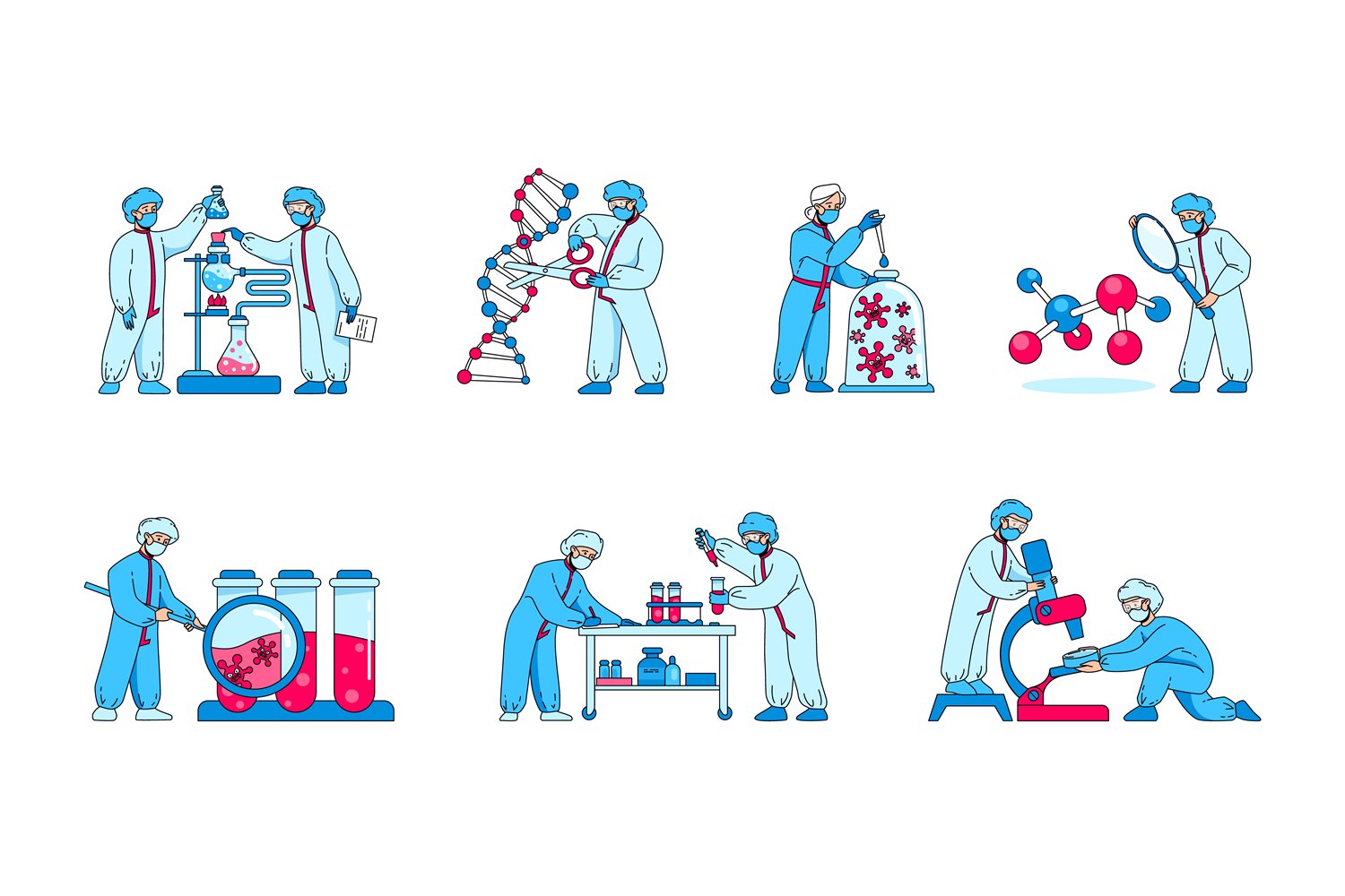 People Taking Test Cartoon