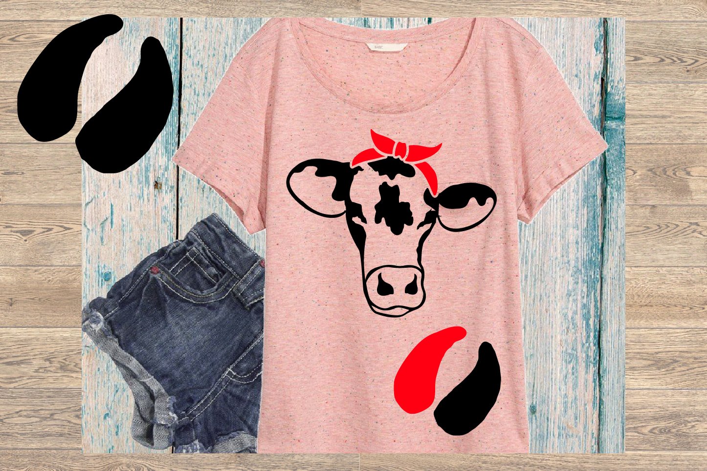 Cow Head whit Bandana SVG, cowboy western Farm Milk 775S (83469) | SVGs ...