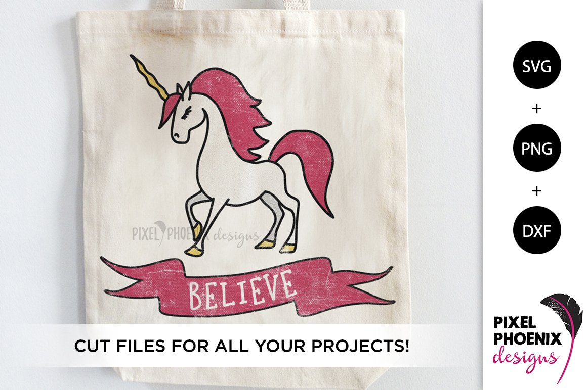 Believe SVG, Unicorn cut file, Unicorn SVG (67001) | Cut Files | Design ...