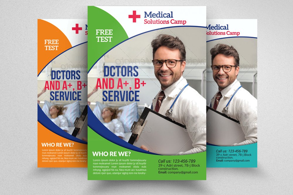 Medical Doctor Flyer Template (54246) | Flyers | Design Bundles