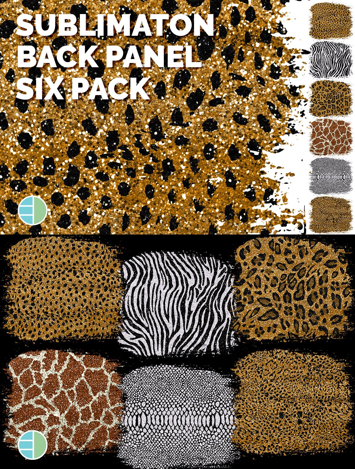 Leopard Print Glitter Backsplash Sublimation Background (1131778 ...