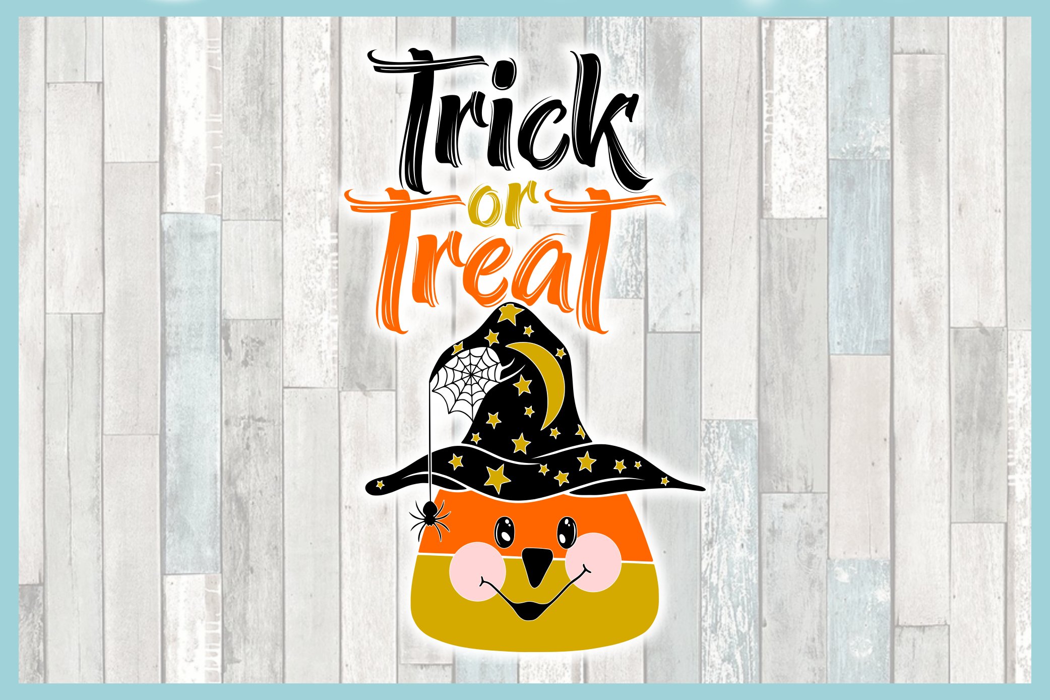 Trick or Treat Halloween Candy Corn Witch Hat SVG (362596) | Cut Files ...