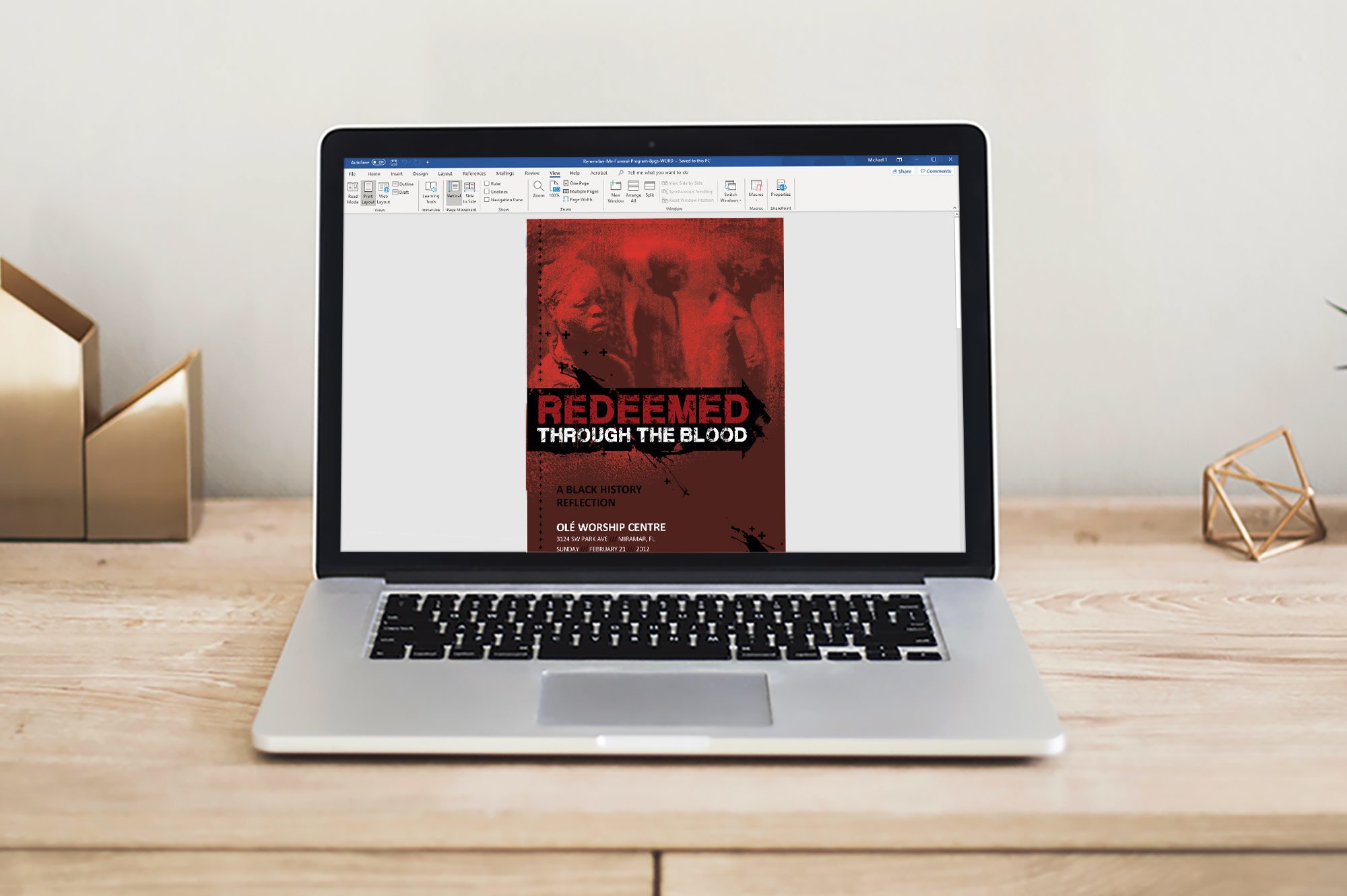 Redeemed Black History Flyer Word Publisher Template V2 (468580 ...