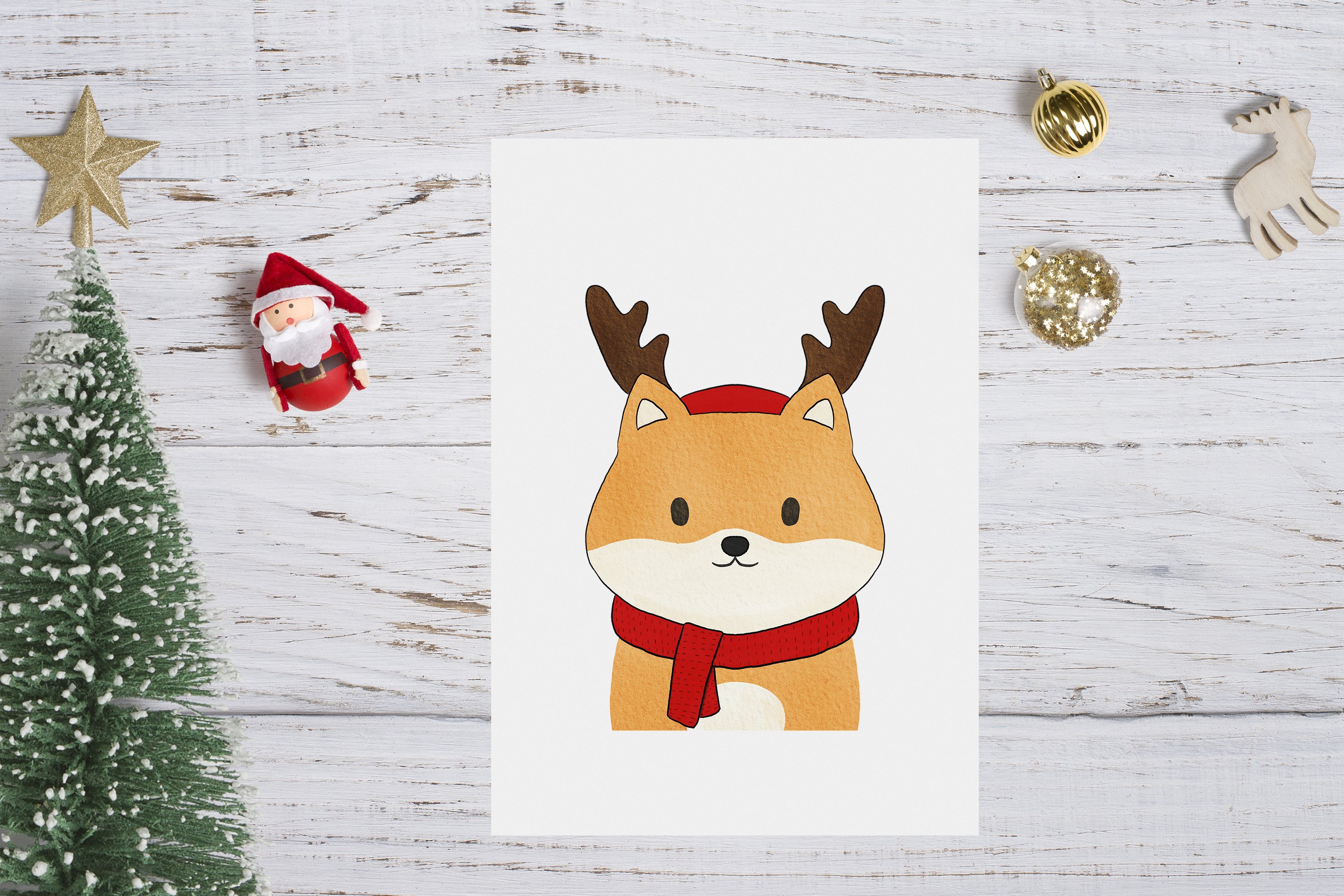 Cute Winter Fox PNG Clipart (1106023) | Clipart | Design Bundles