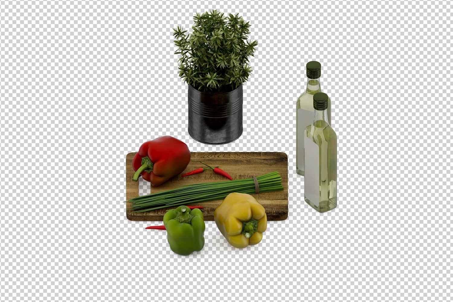 Isometric Vegetables 3D isolated render (285842) | Elements | Design ...