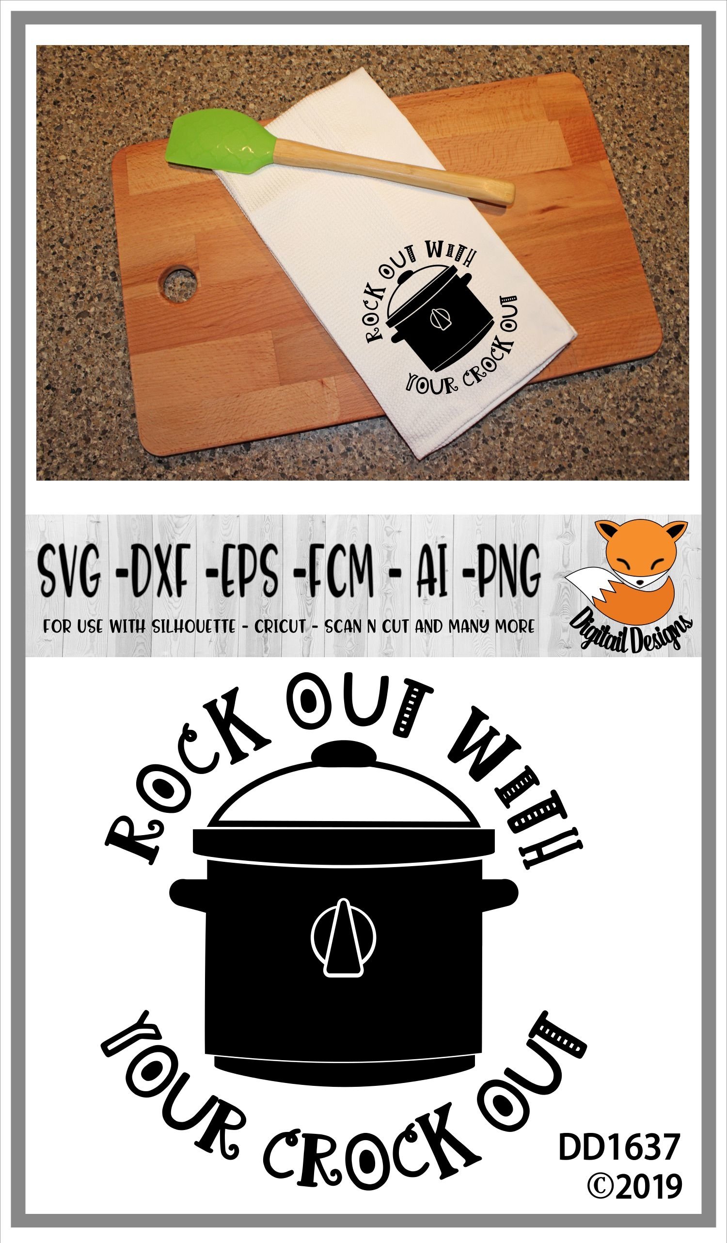 Rock Out With Your Crock Out Kitchen SVG (335185) | Cut Files | Design ...