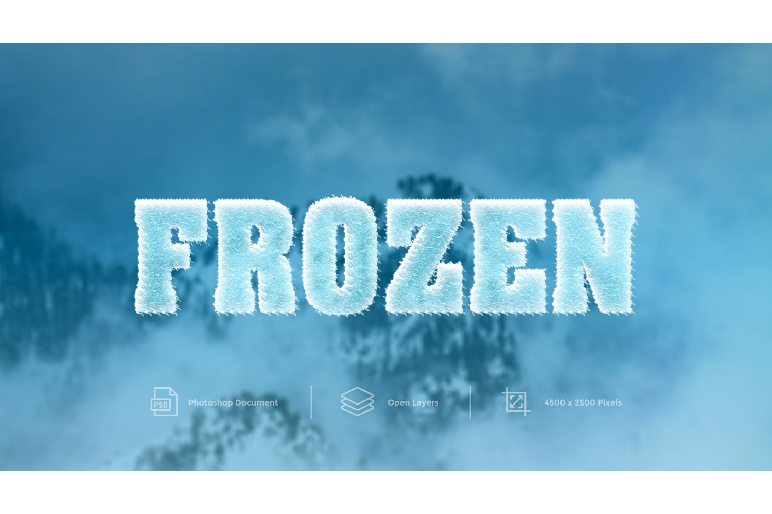 Frozen Text Photoshop
