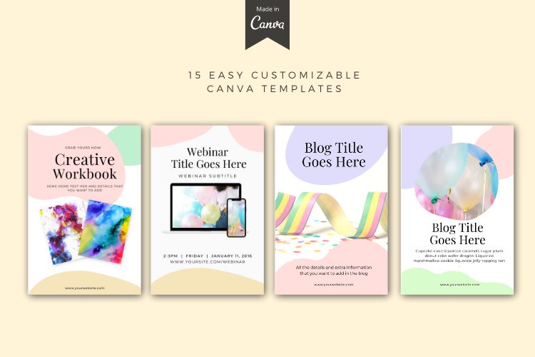 Pastels 15 Canva Pinterest Pin Templates
