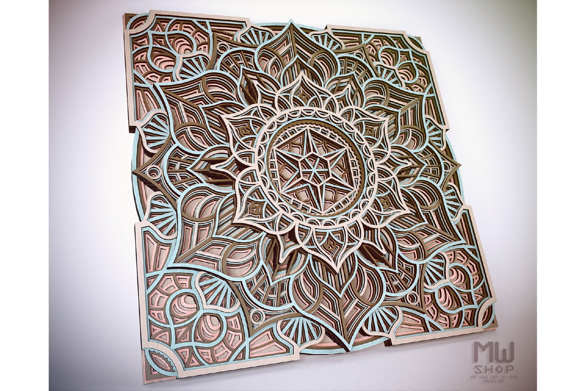 M54 - Laser Cut Mandala DXF, Multilayer Mandala template (586756 ...