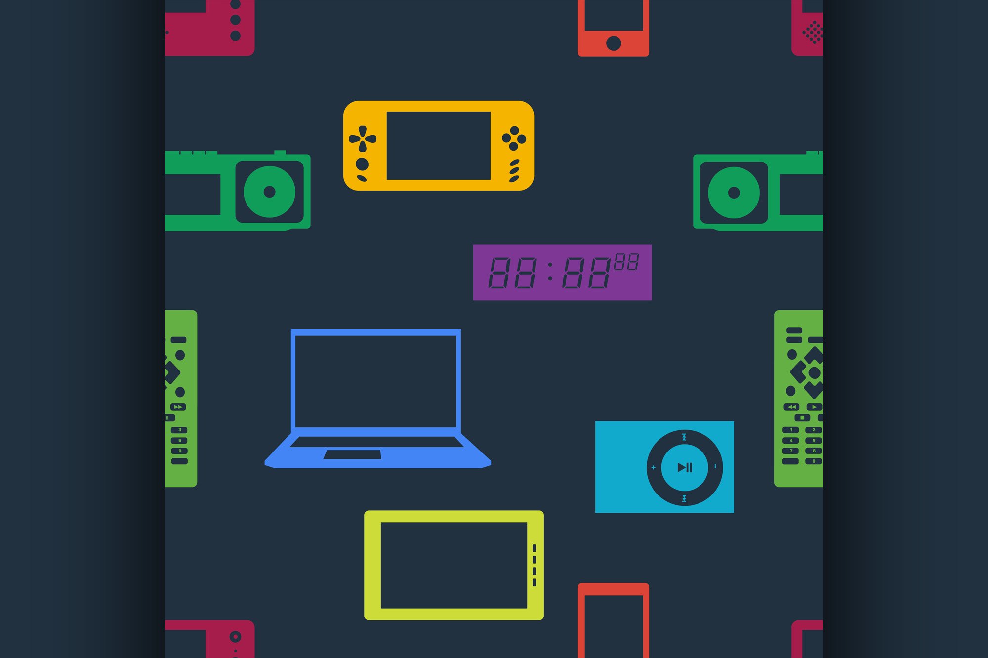 Devices and gadgets pattern (642727) | Illustrations | Design Bundles