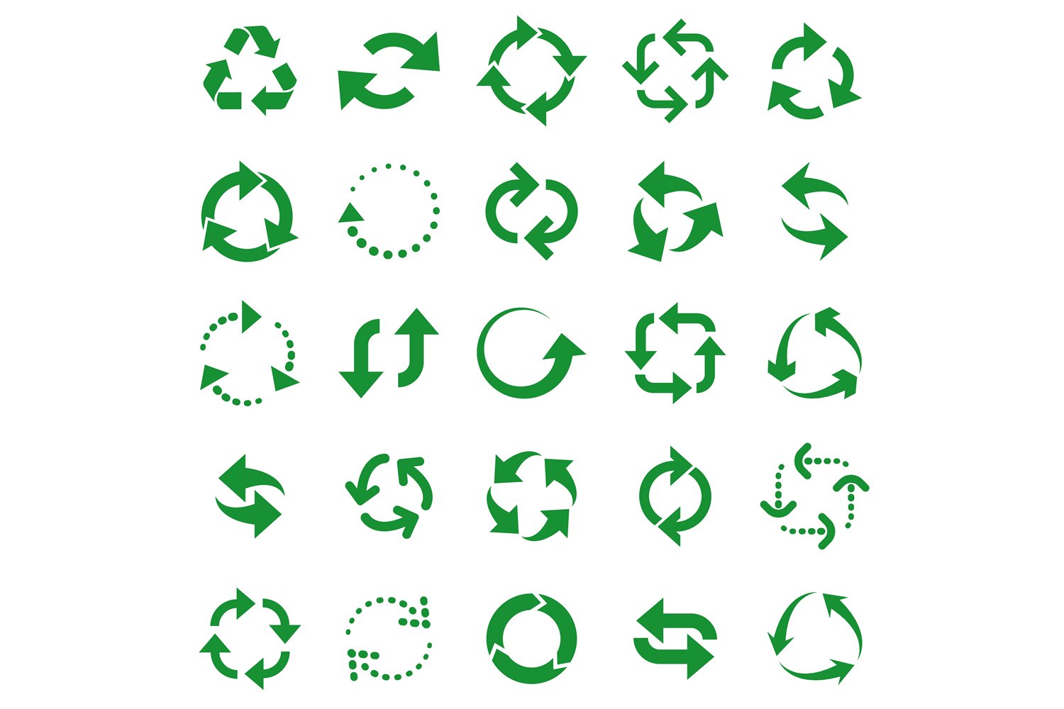 Reusable arrows. Green recycle arrow, recycling life cycle. (1774739 ...