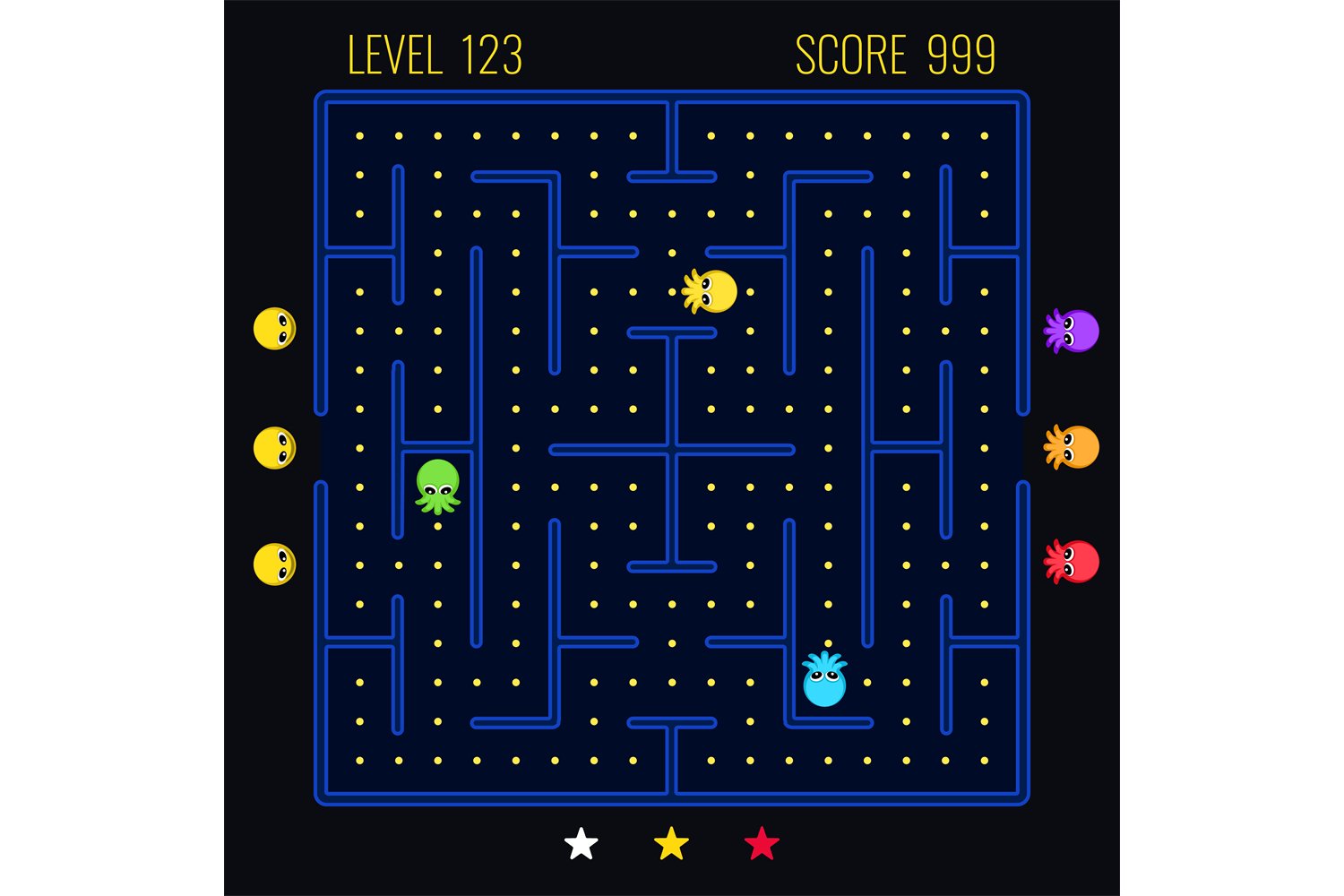 Old video game eating background (1810026) | Illustrations | Design Bundles