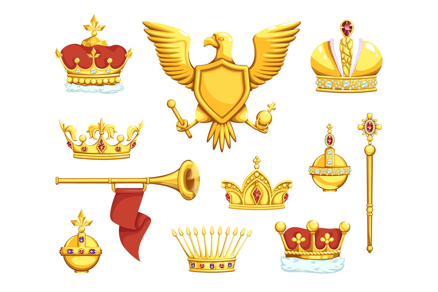 Crown And Scepter Clipart