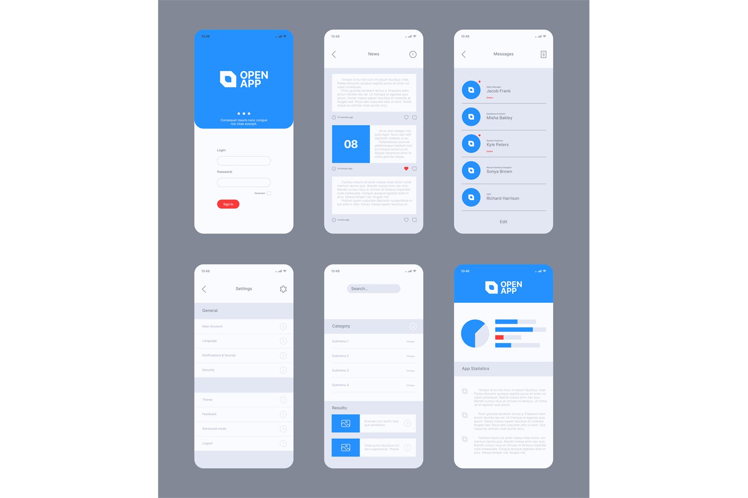 Smartphone ui. Design web frames layout template mobile appl (1803766 ...