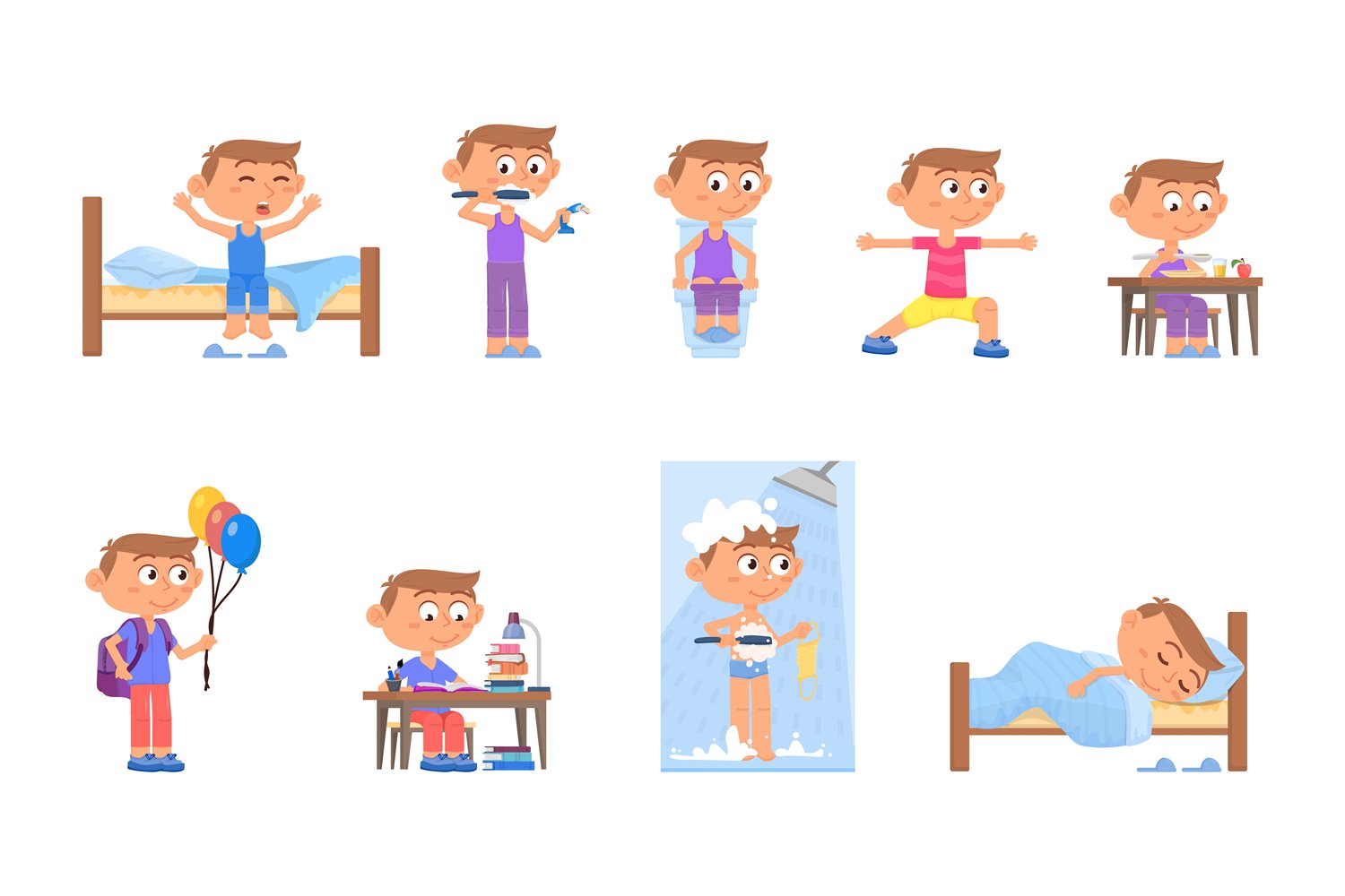 Morning Routine Pictures For Kids