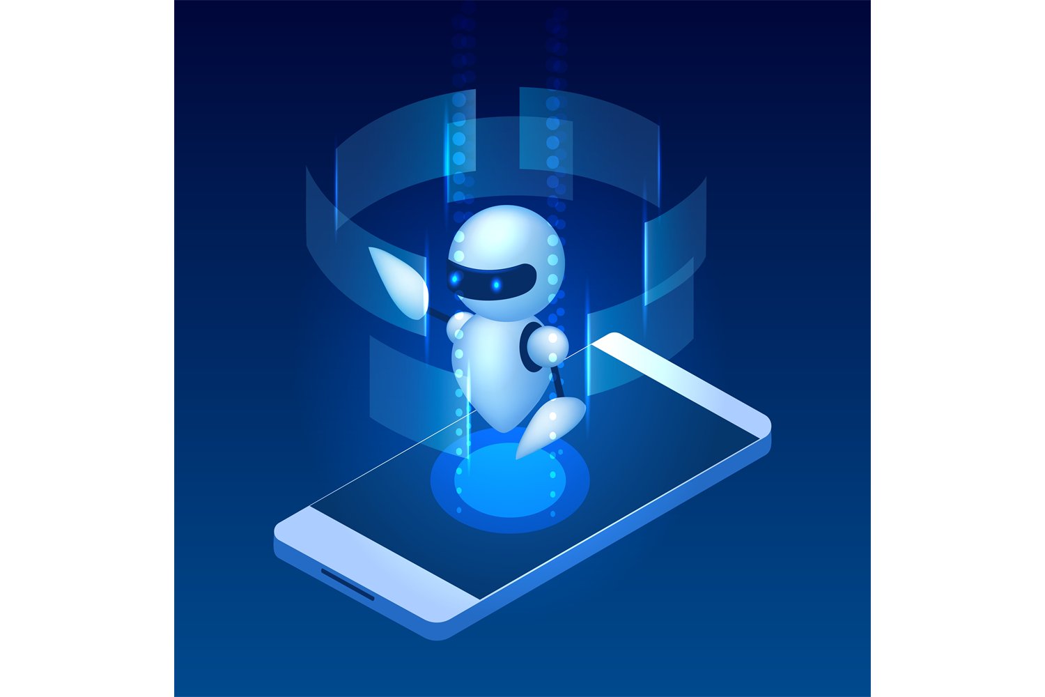 E-learning bot, Ai teacher (1812479) | Illustrations | Design Bundles