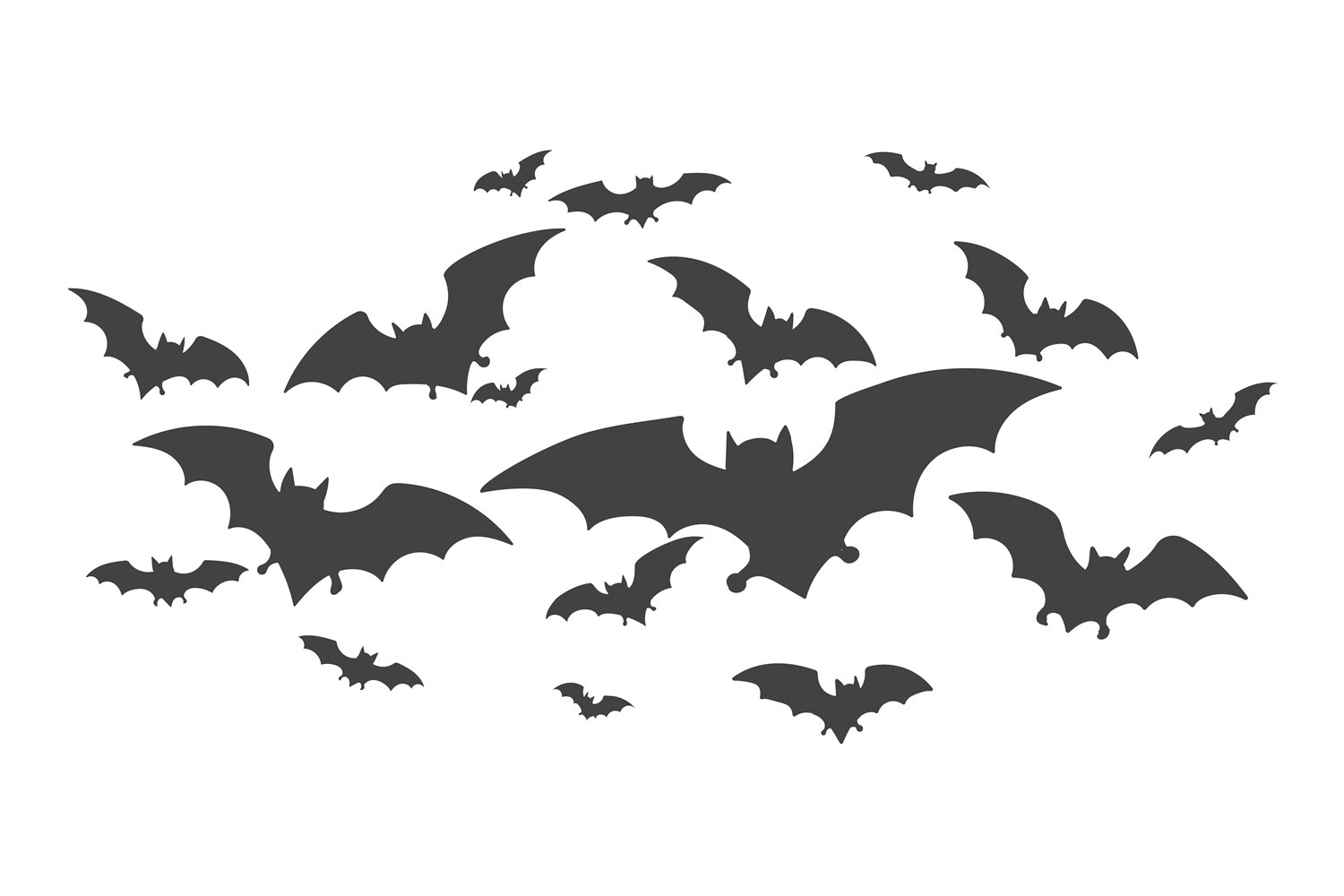 Horrific bat flock (1812511) | Illustrations | Design Bundles