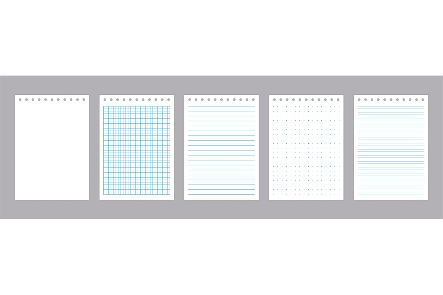 Lined note pages. Realistic notebook sketchbook and diary pa (2158568 ...