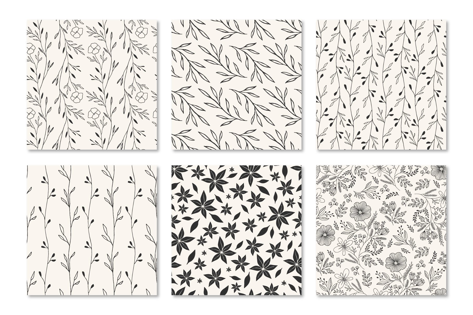 30 Botanical patterns (863719) | Patterns | Design Bundles