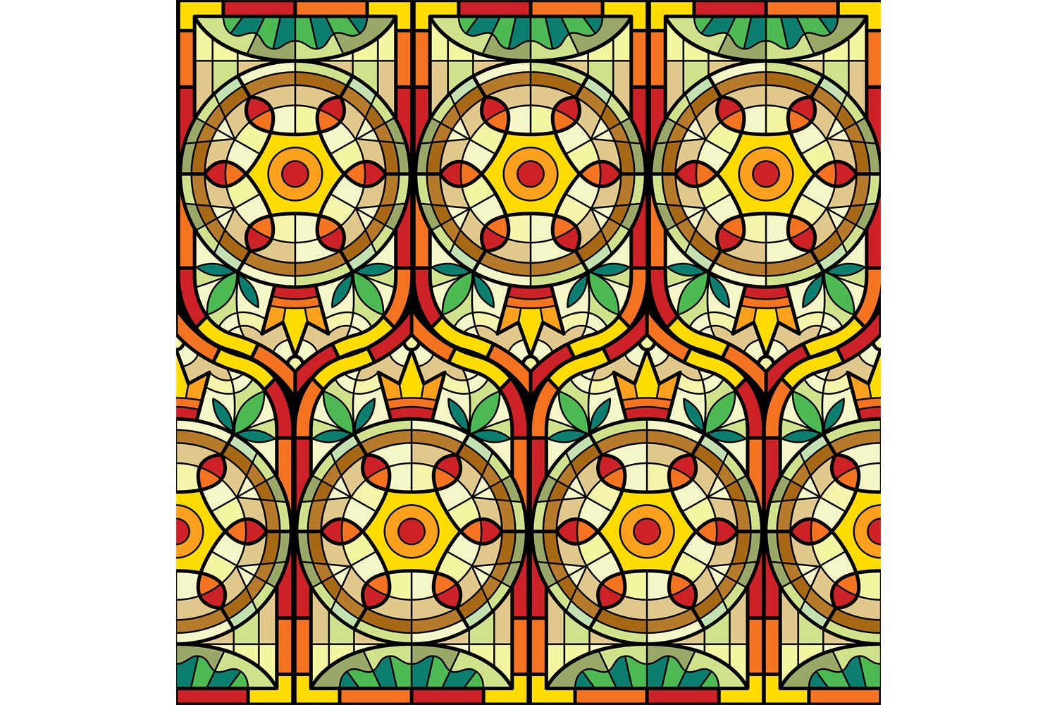 Simple Art Deco Stained Glass Patterns