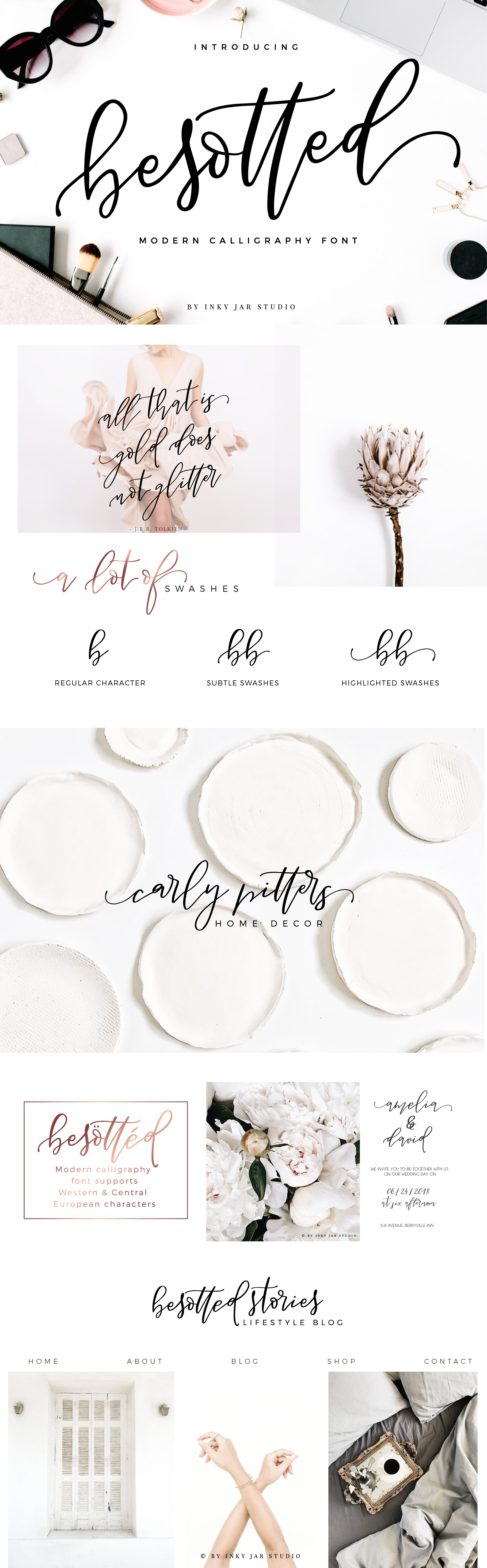 Besotted Modern Calligraphy Script (46578) | Script | Font Bundles