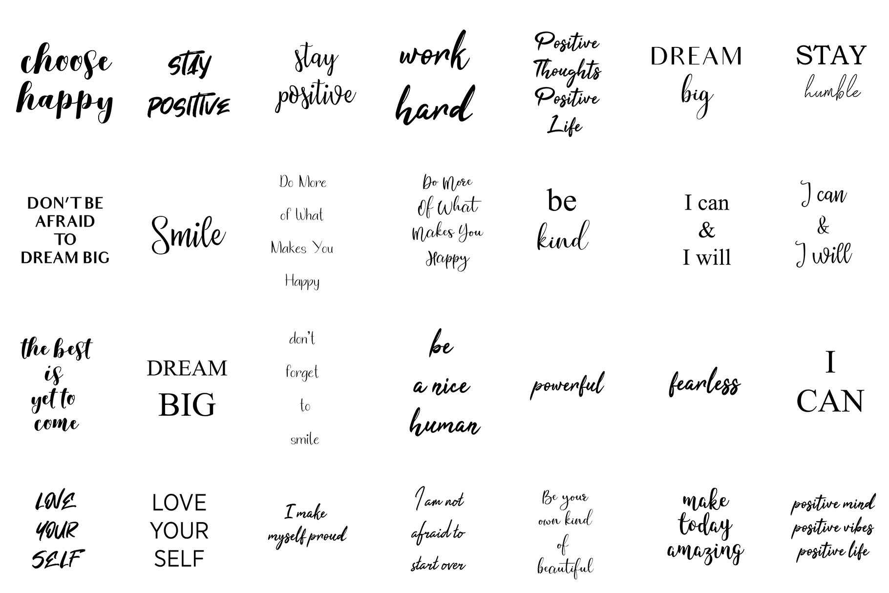 Positive Quotes Bundle, Motivational Quotes Bundle (658103 ...