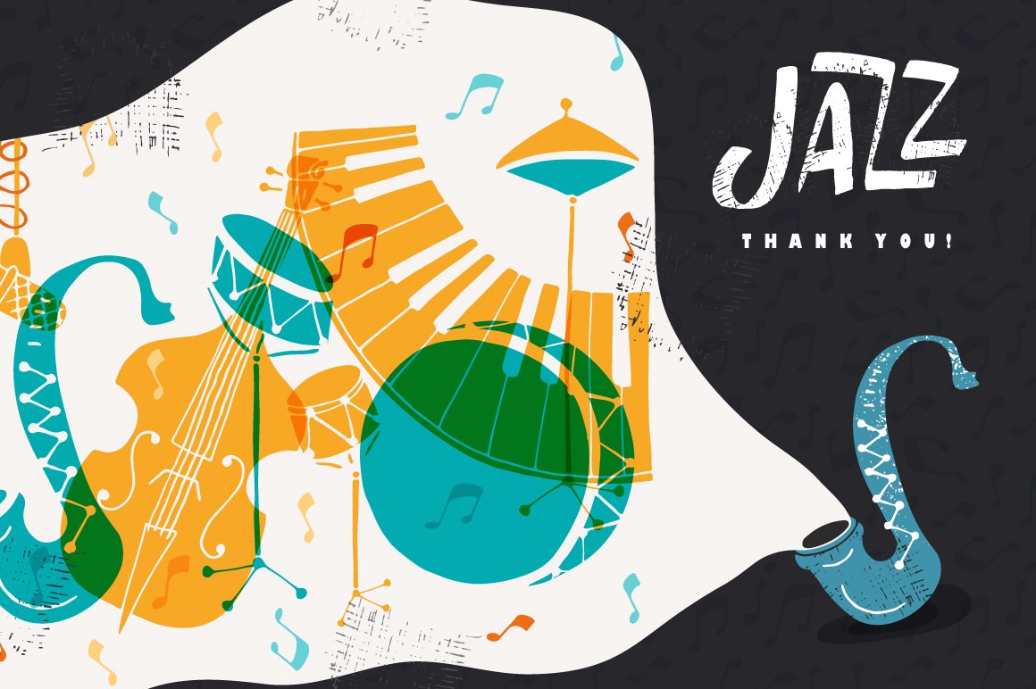 Jazz Music vector collection (303042) | Illustrations | Design Bundles