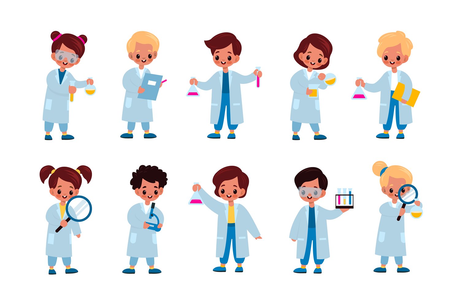 Scientist Cartoon Kids