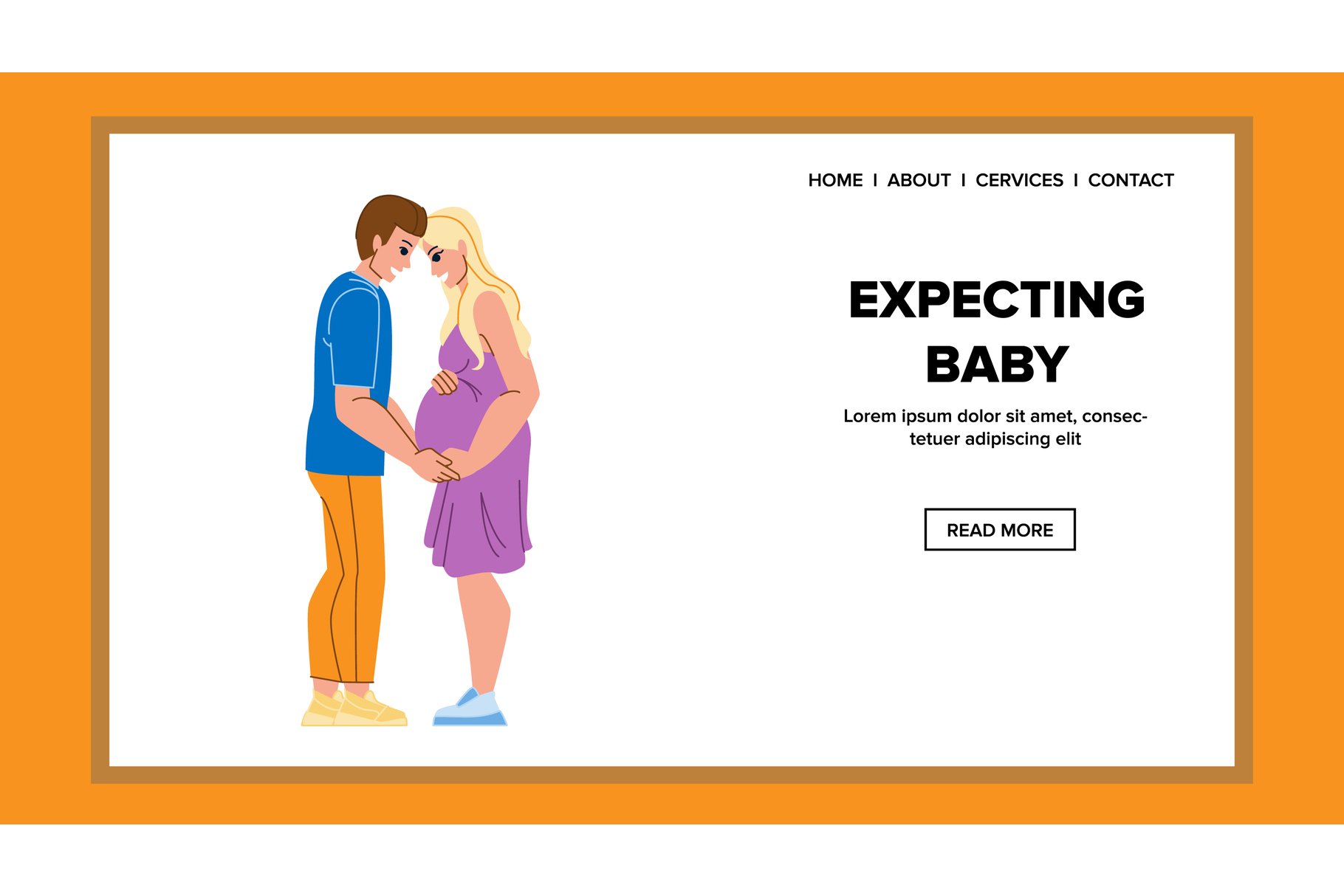 expecting baby vector