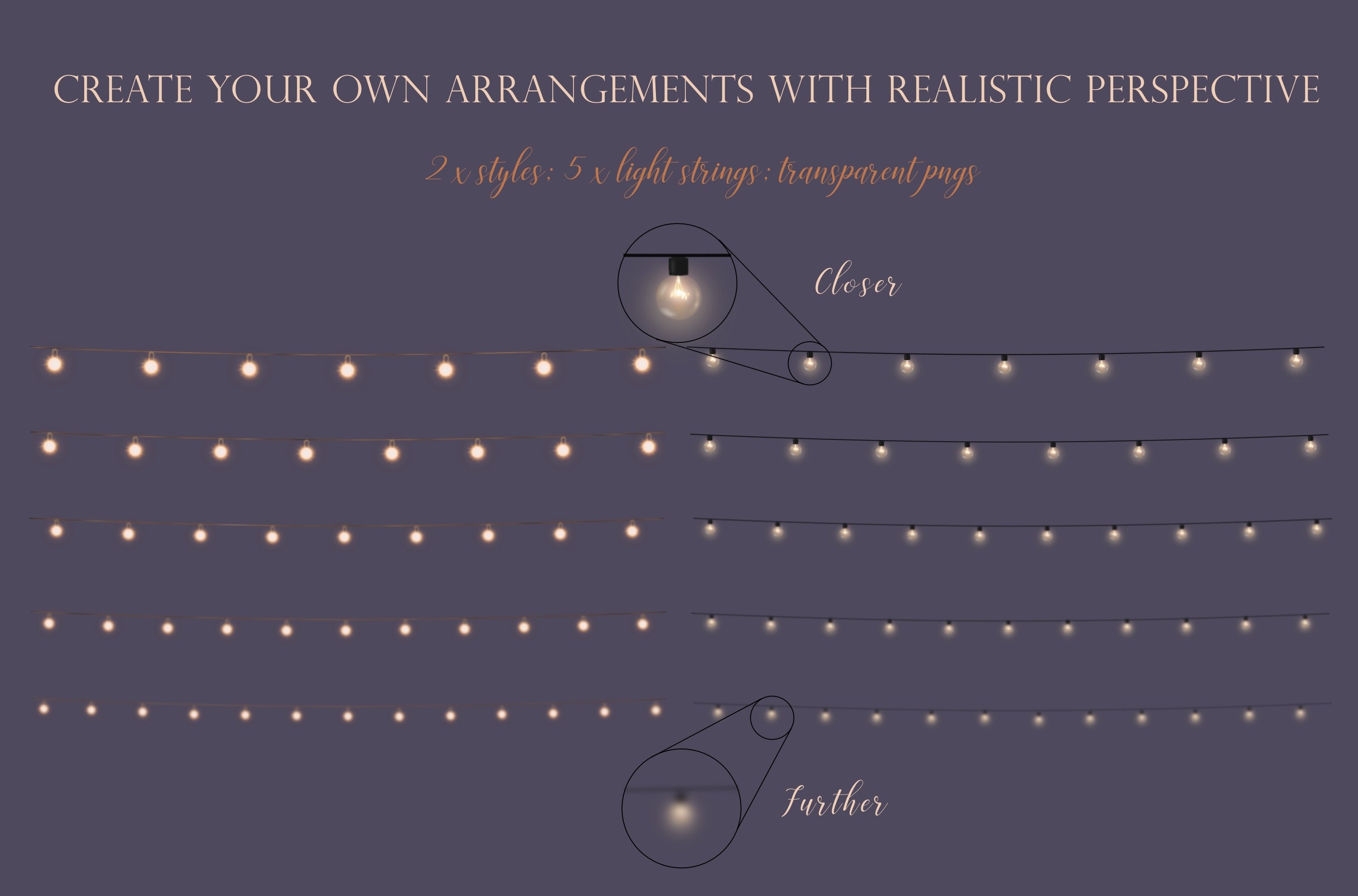 Fairy light overlays (362651) | Add ons | Design Bundles