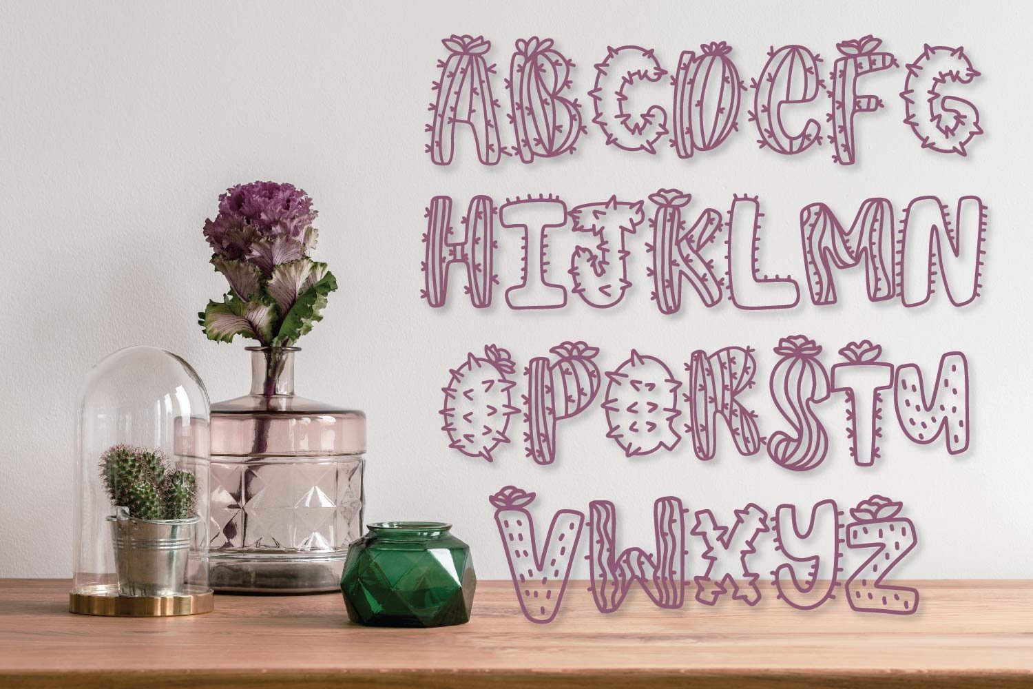Web Font Thirsty Cactus - A Silly Cacti Font