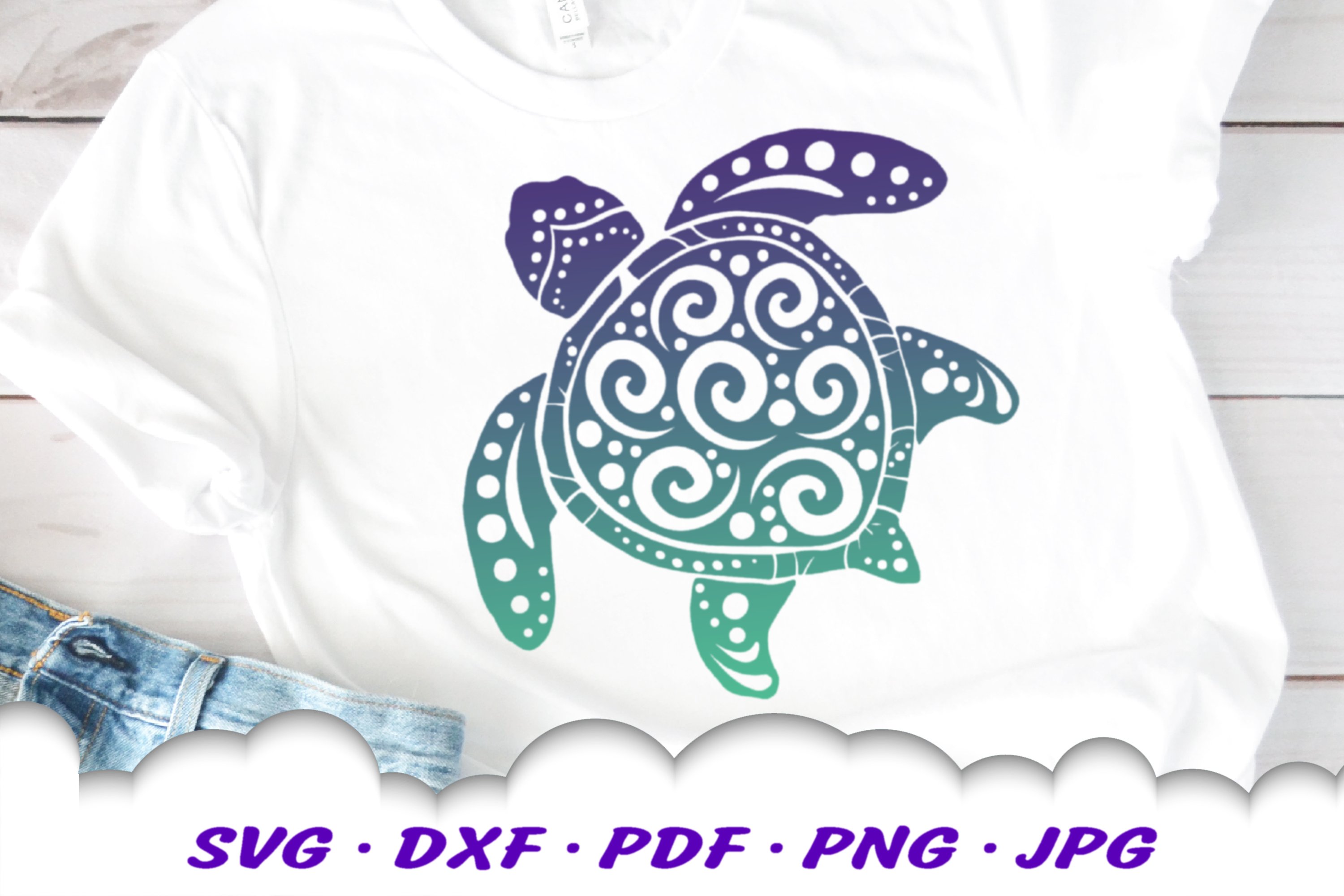 Hawaii Hibiscus Spiral Sea Turtle SVG DXF Cut Files Bundle (681434 ...