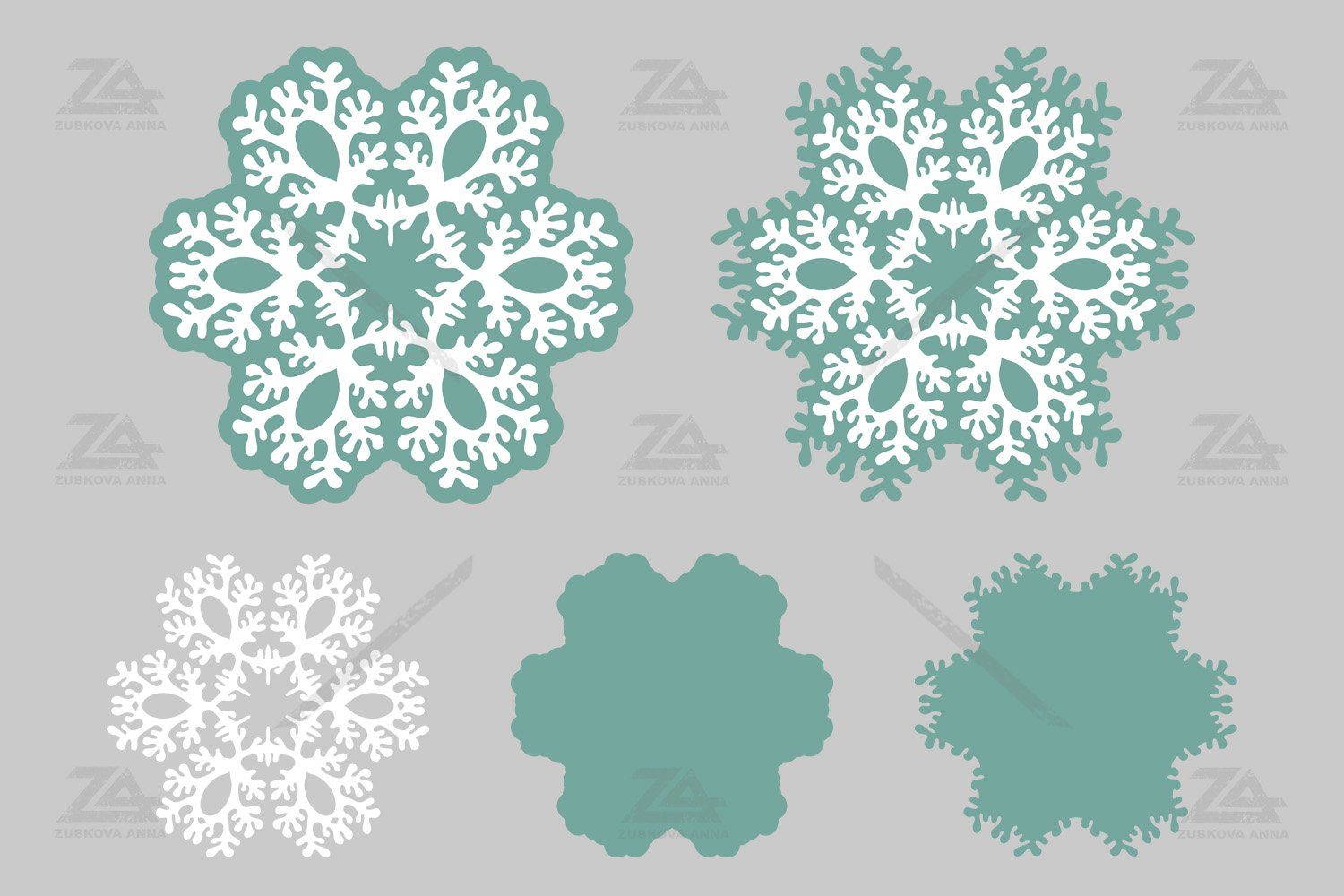 Christmas Snowflakes SVG Cut Files Bundle (1079062) | Cut Files ...