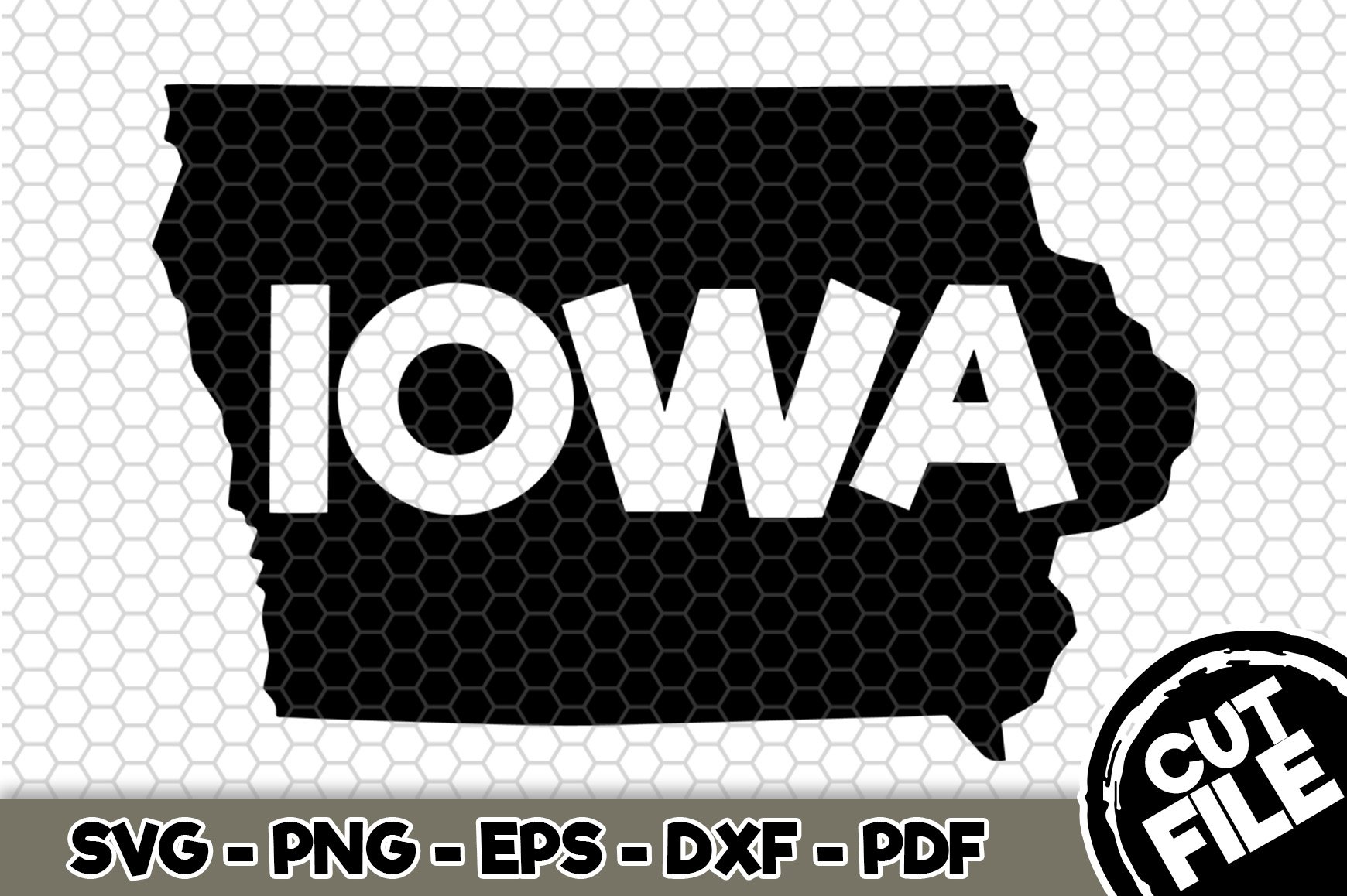 Iowa State Name - Iowa State - SVG Cut File n479 (1257052) | SVGs ...