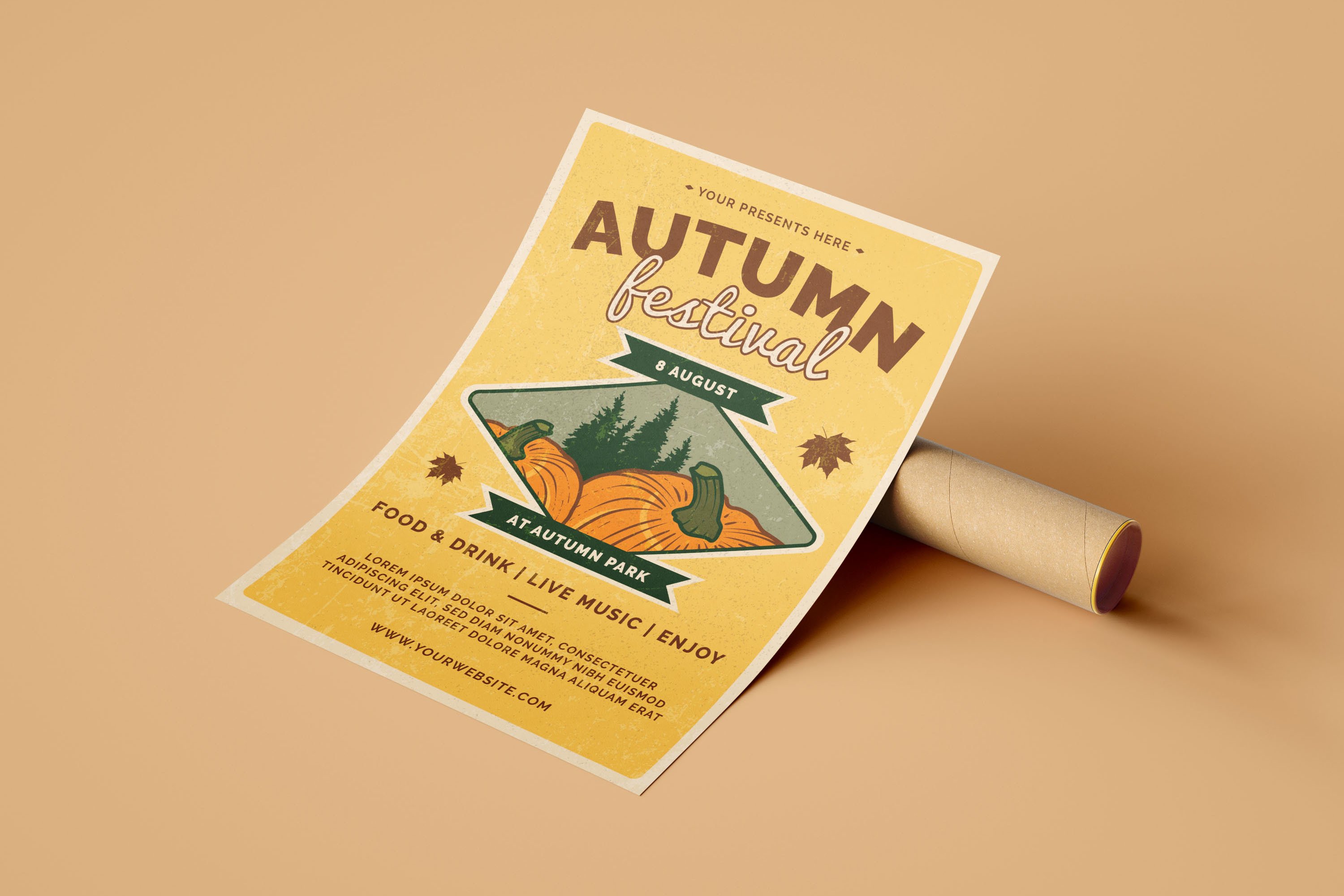 Retro Autumn Festival- Flyer Poster